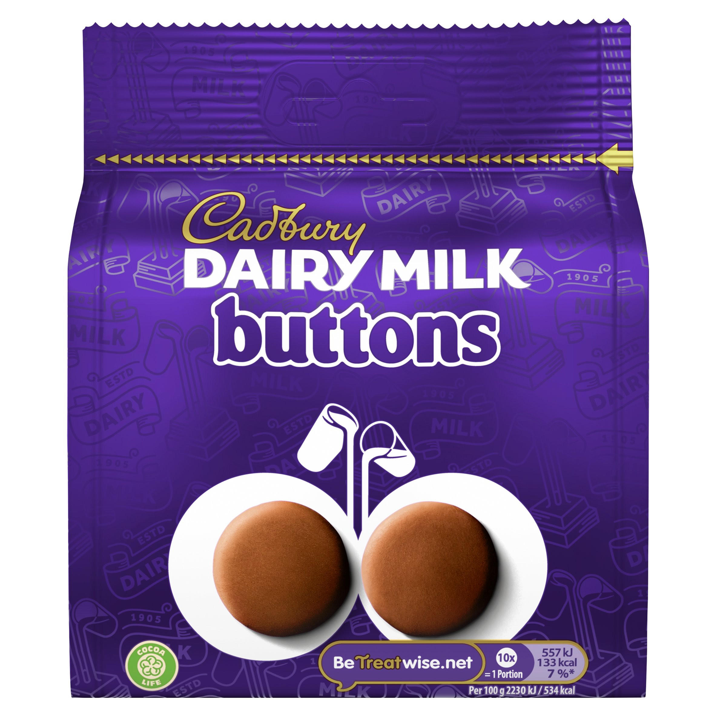 Cadbury Dairy Milk Buttons 95g | Sharing Bags & Tubs | Iceland Foods