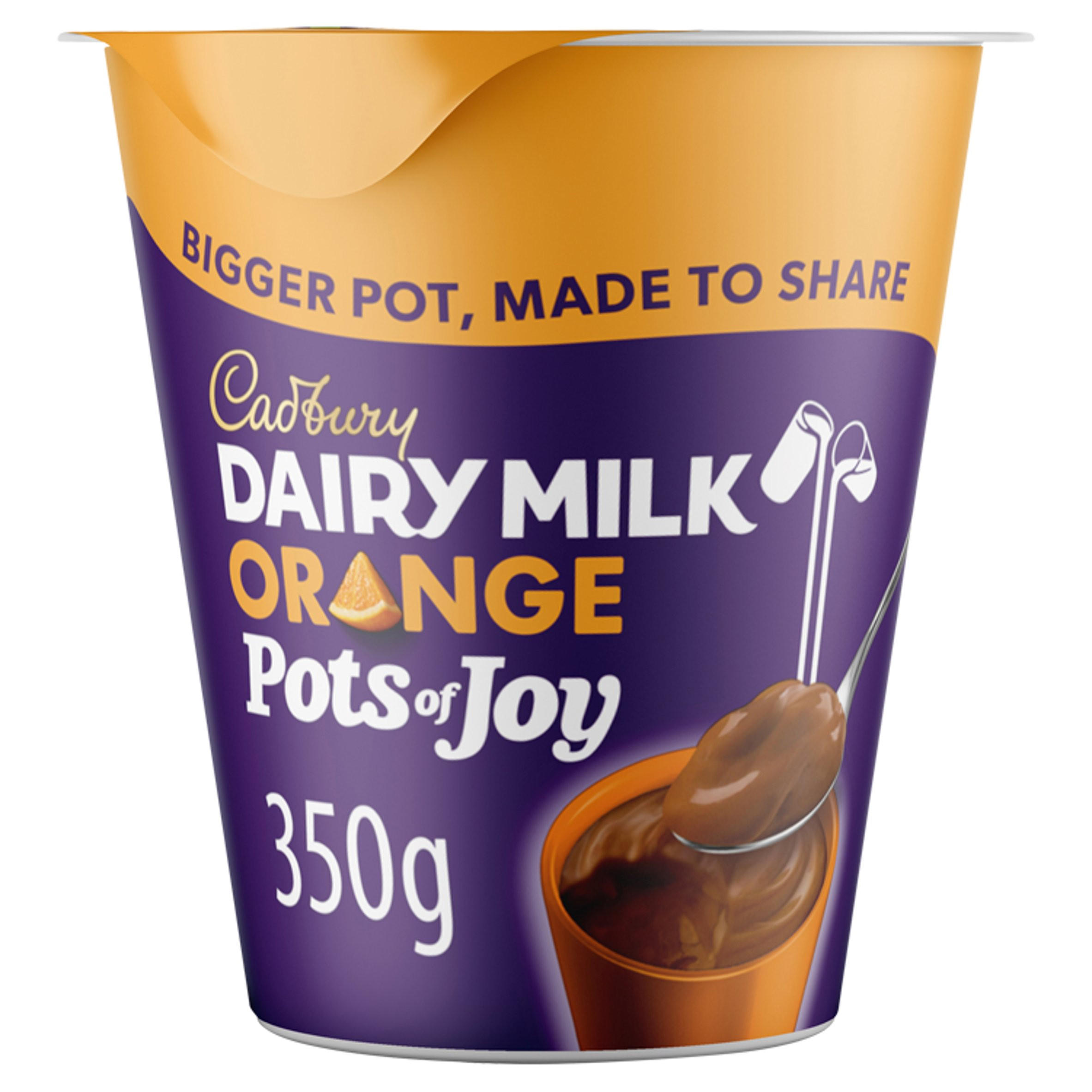 Cadbury Dairy Milk Orange Pots of Joy 350g | Dessert Yogurt | Iceland Foods