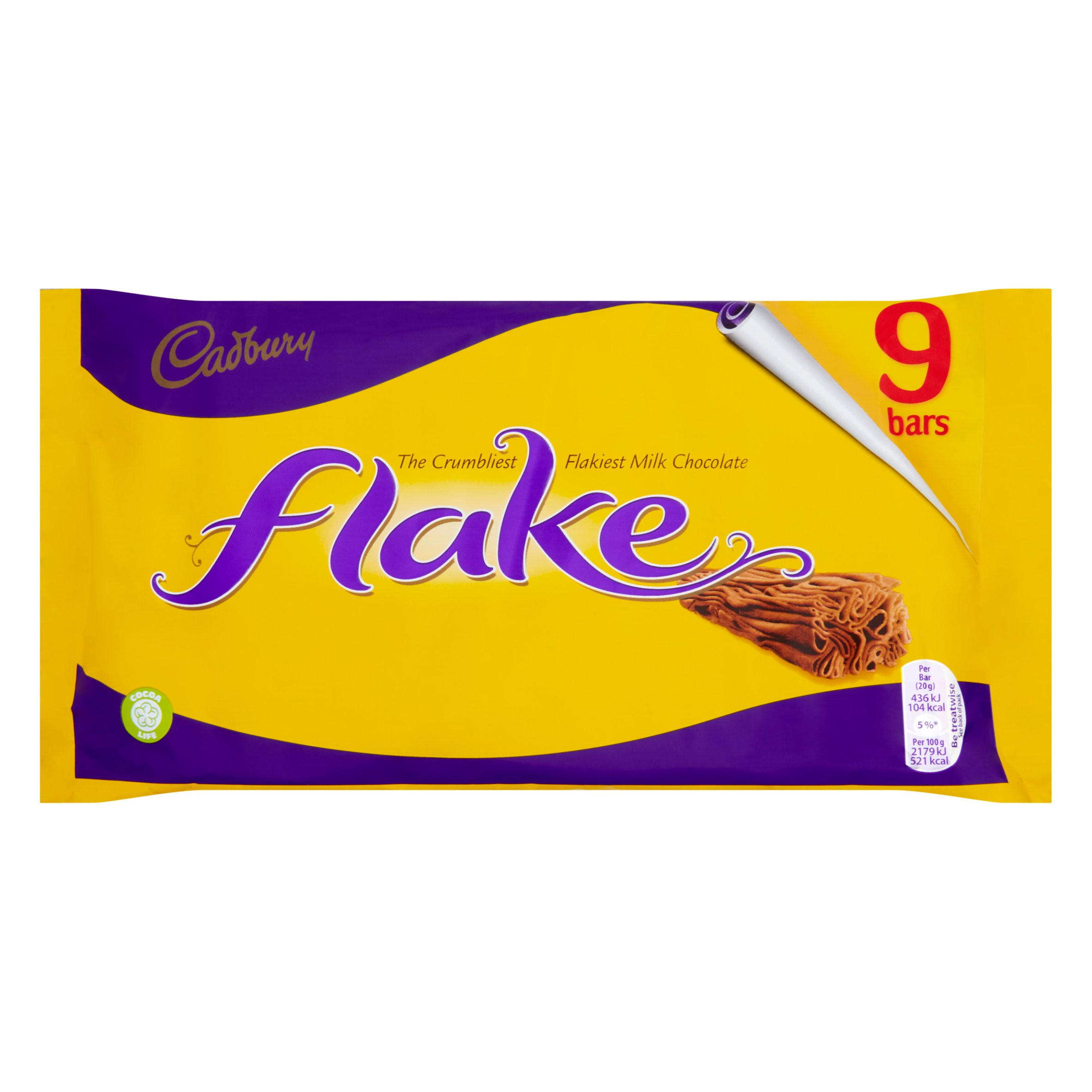 Cadbury Flake Chocolate Bar 9 Pack Multipack 180g | Multipacks ...