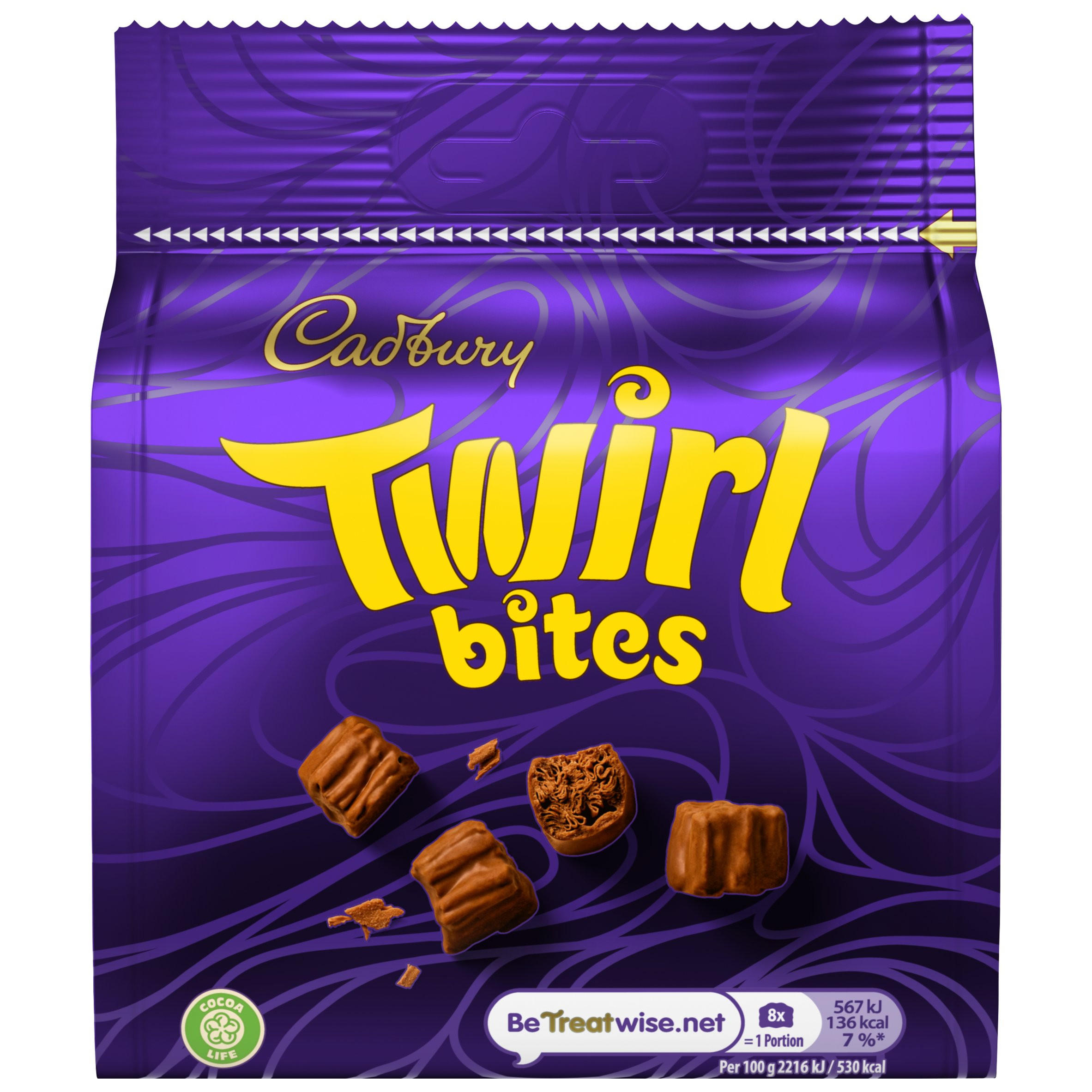 Cadbury Twirl Bites Chocolate Bag 95g | Sharing Bags & Tubs | Iceland Foods