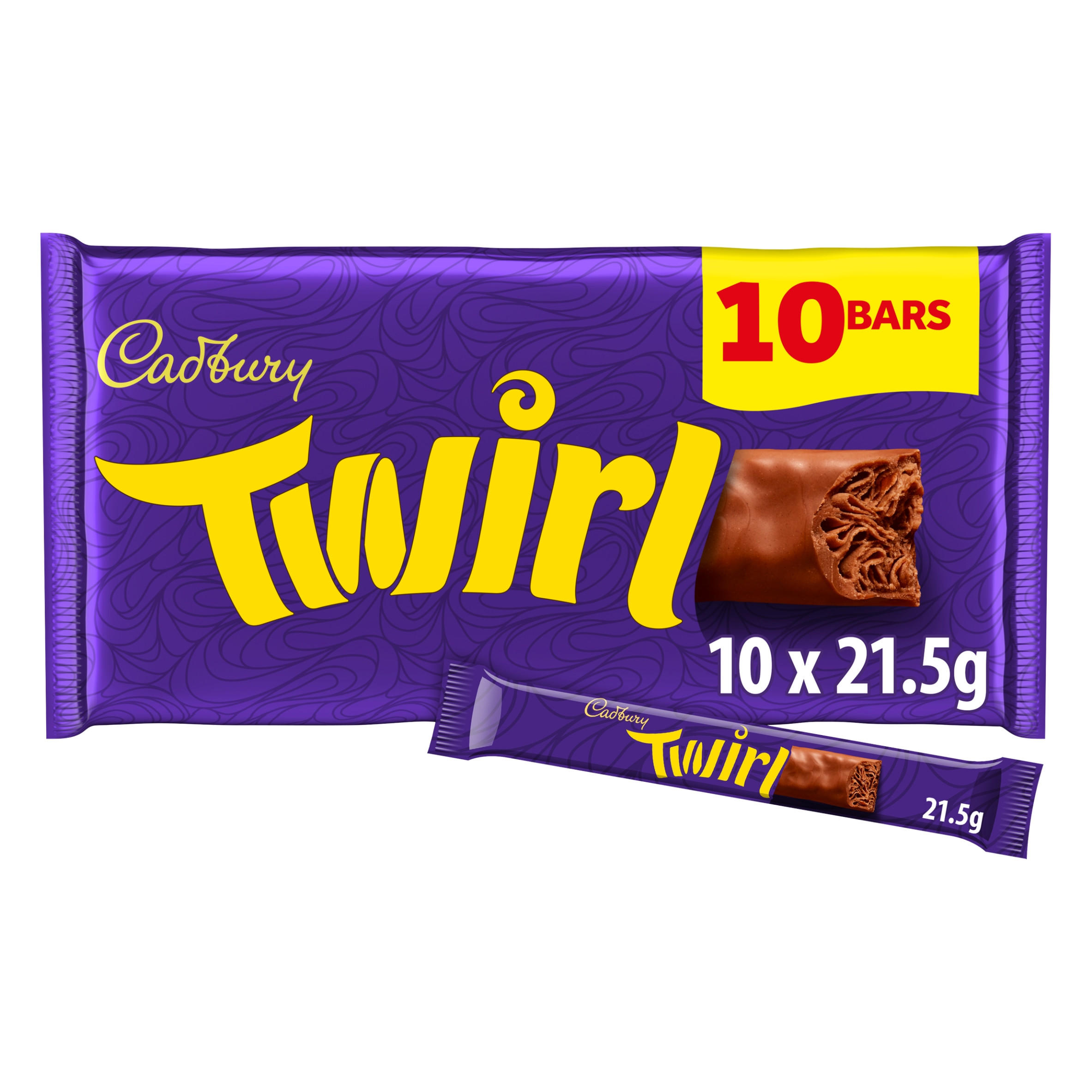 Cadbury Twirl Chocolate Bar 10 Pack Multipack 215g | Multipacks ...