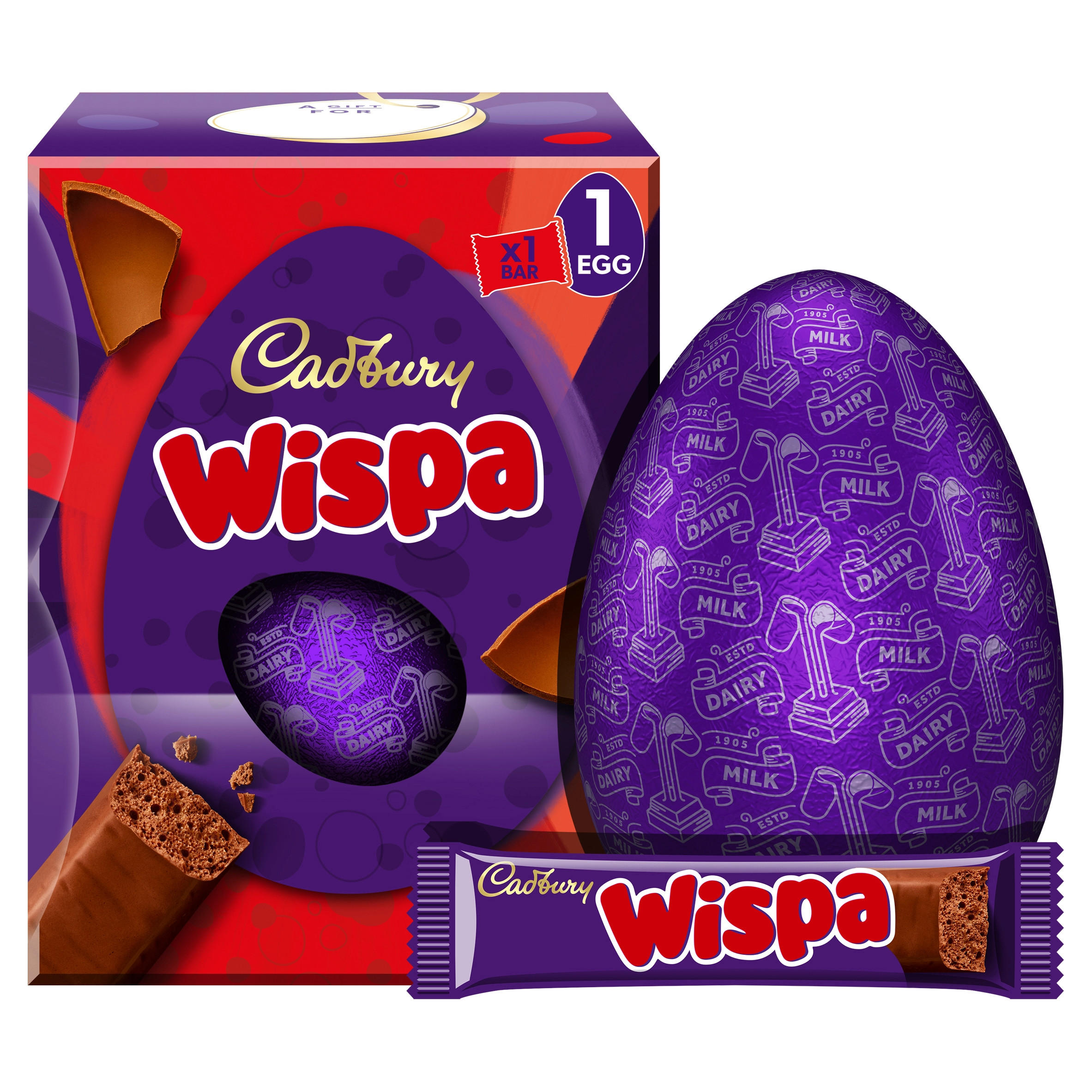 Cadbury Dairy Milk Wispa Large Shell Egg 182.5g | Easter Eggs | Iceland ...