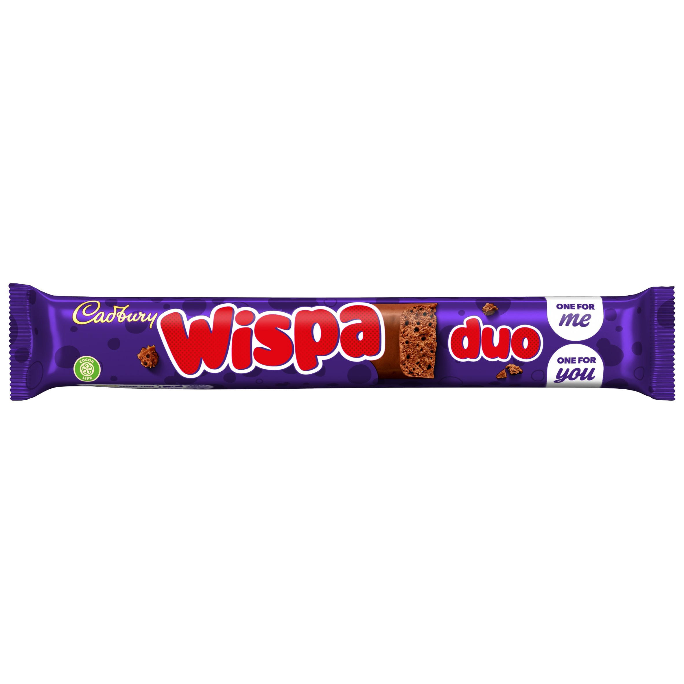 Cadbury Wispa Duo Chocolate Bar 47.4g | Single Chocolate Bars & Bags ...