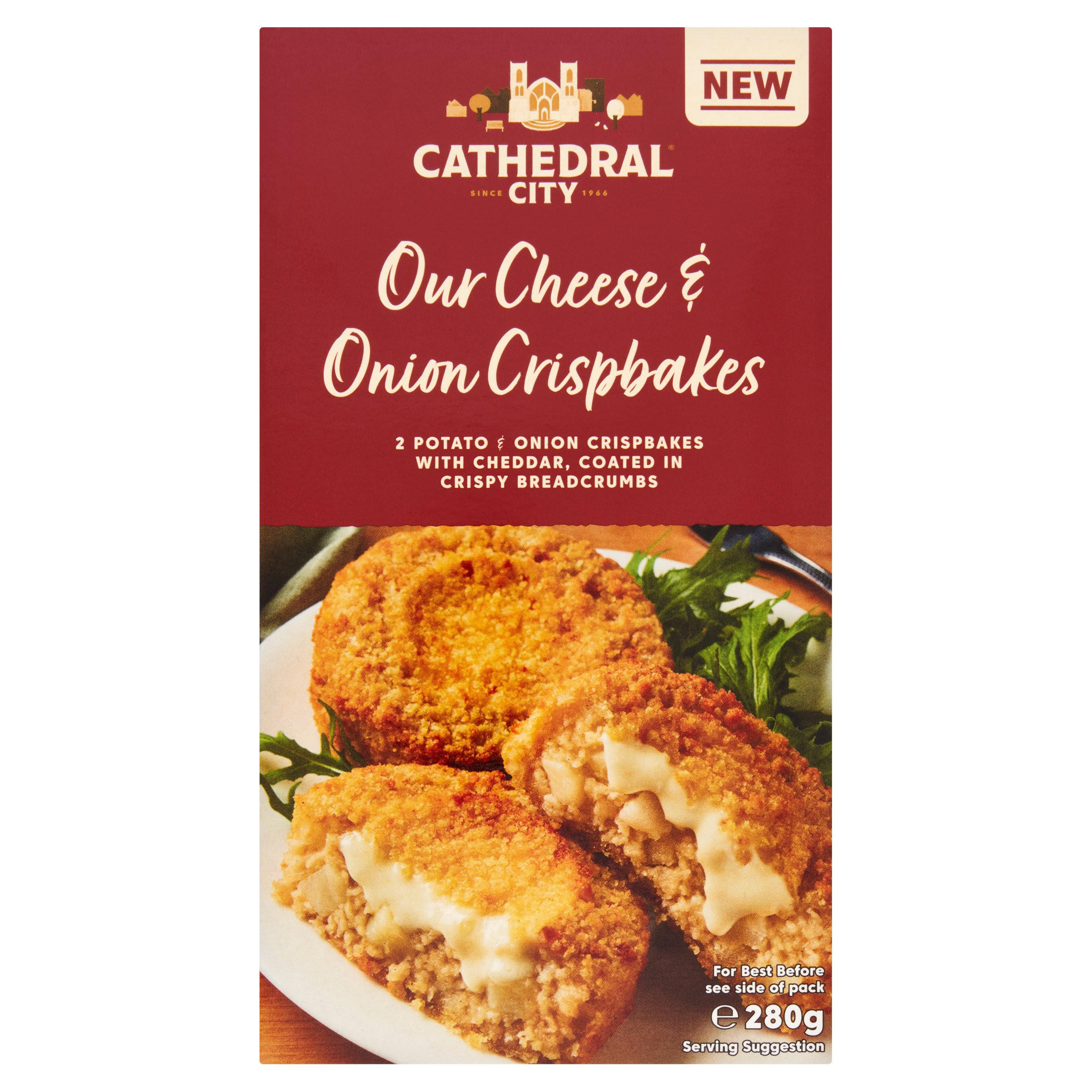 Cathedral City Our Cheese & Onion Crispbakes 280g | Vegetarian ...