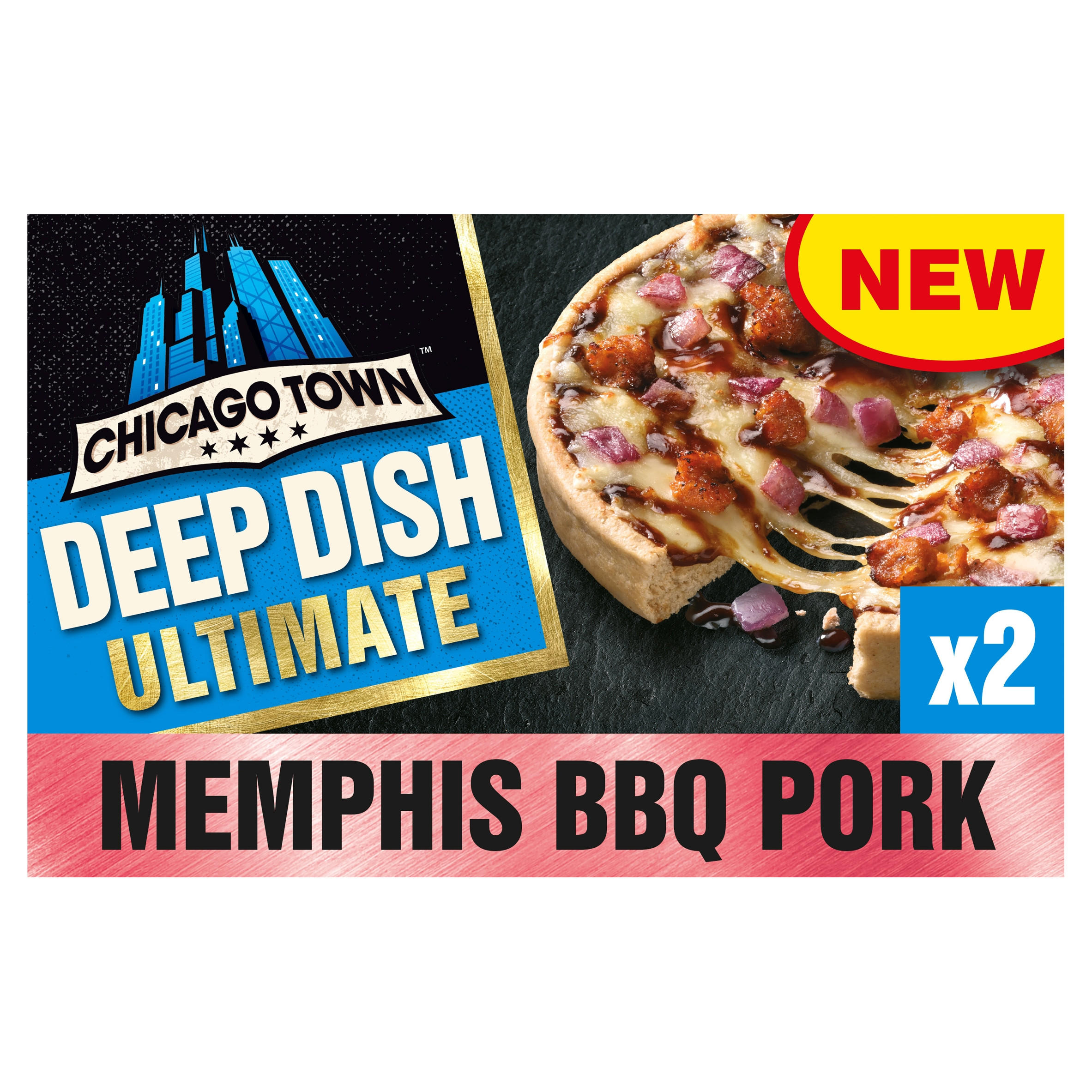 Chicago Town BBQ Crust Deep Dish Memphis Style BBQ Pork 2 x 150g (300g ...