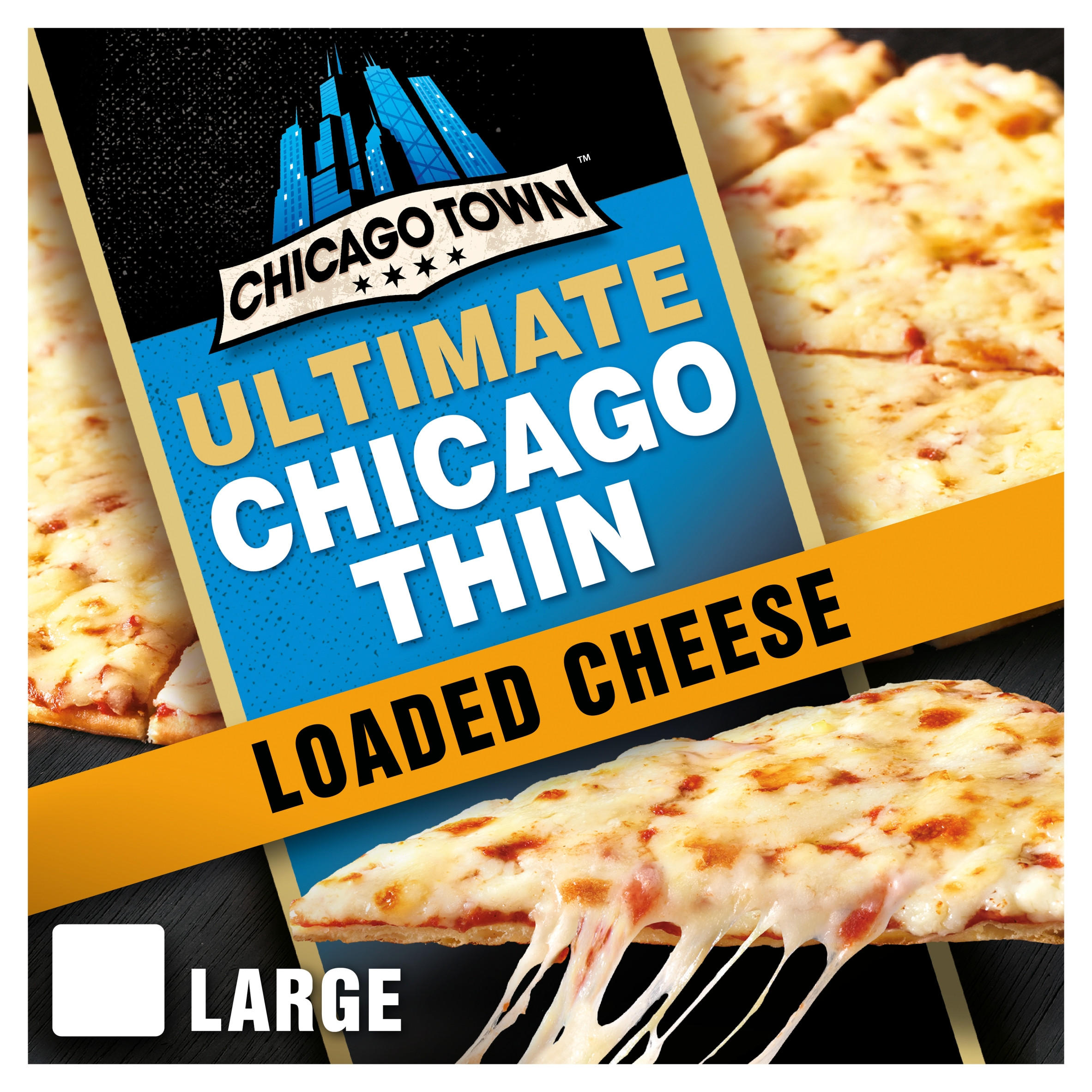 Chicago Town Crispy Chicago Thin Loaded Cheese Pizza 439g | Thin ...