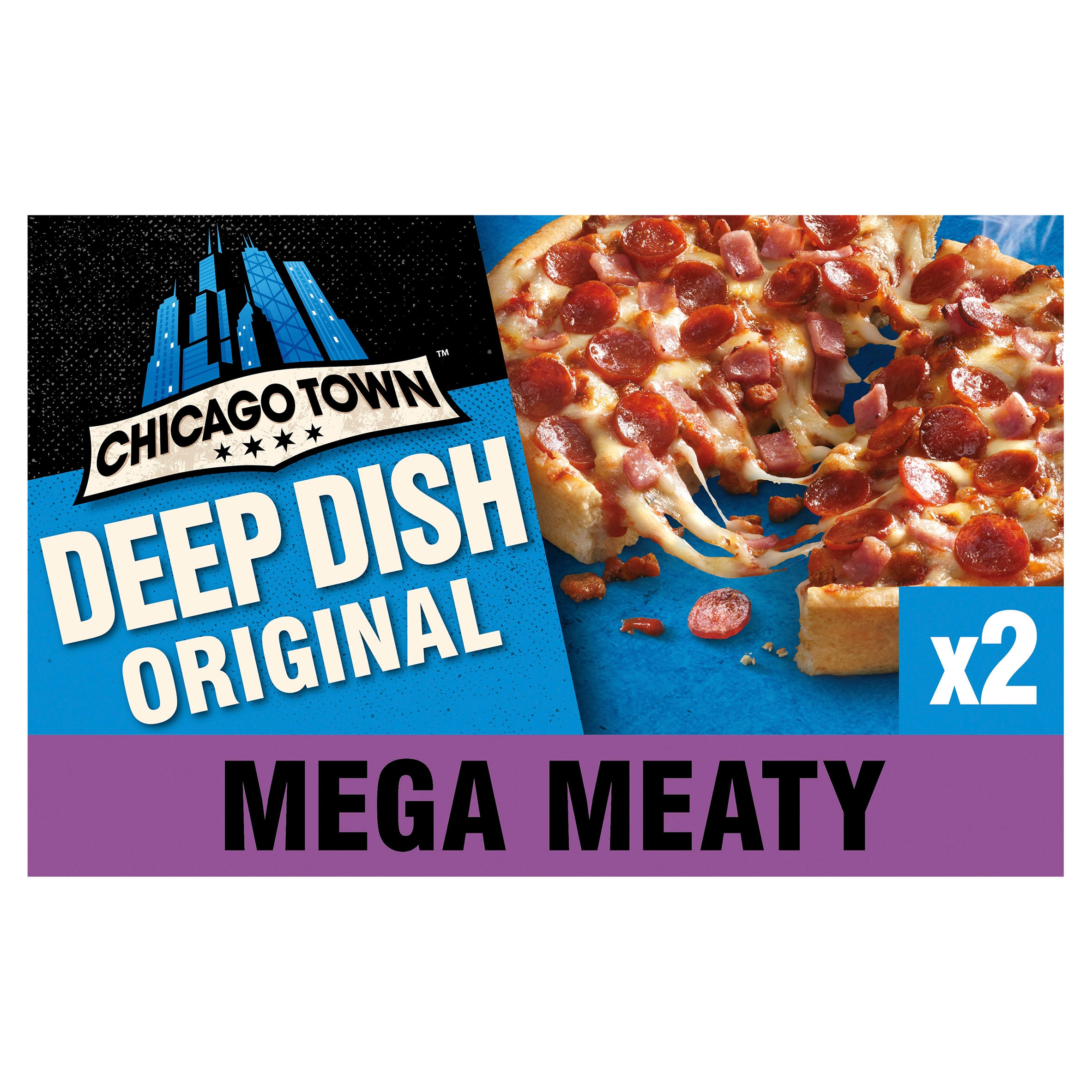 Chicago Town Fully Loaded Deep Dish Mega Meaty Pizzas 2 x 157g (314g ...