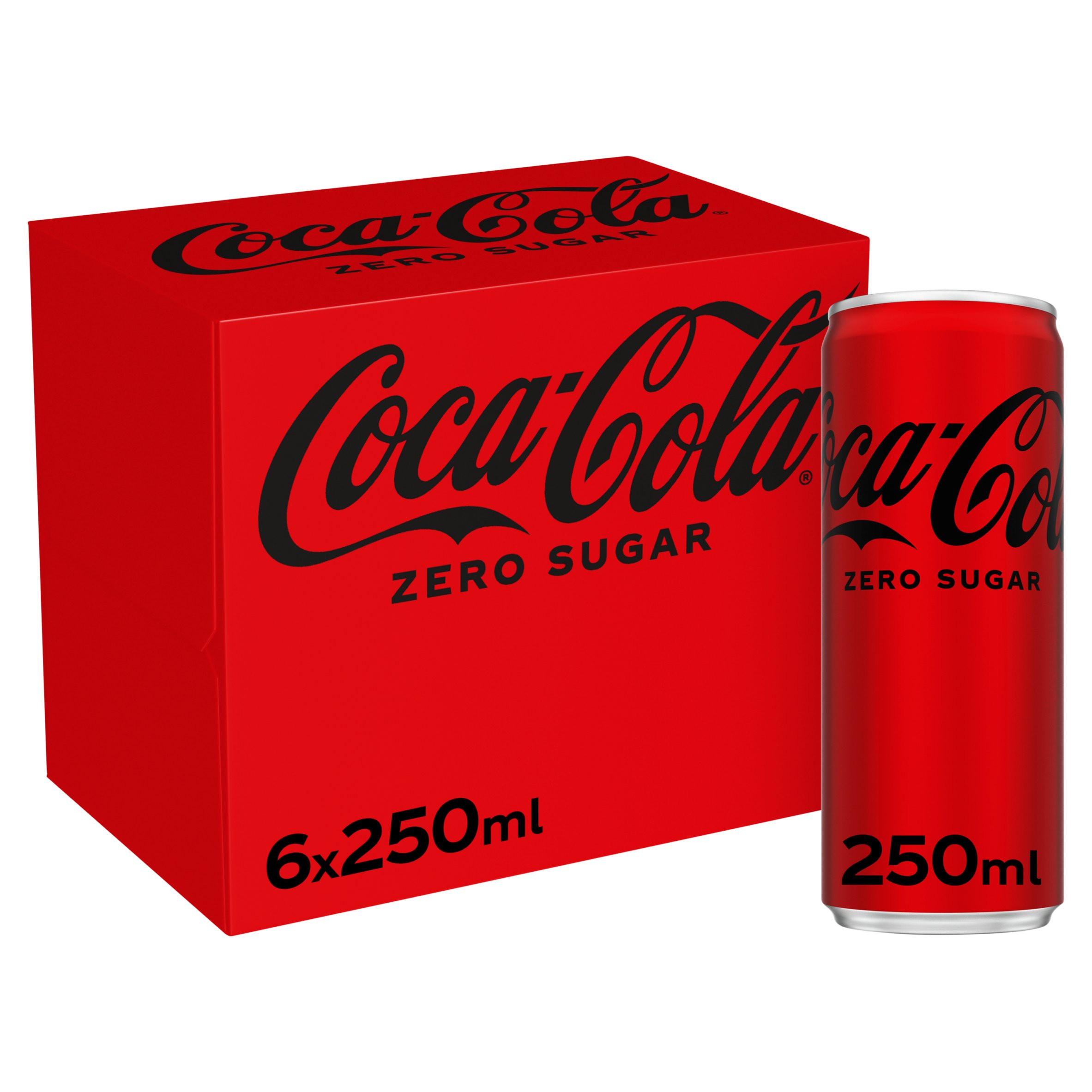 Coca-Cola Zero Sugar 6 x 250ml | Cola | Iceland Foods