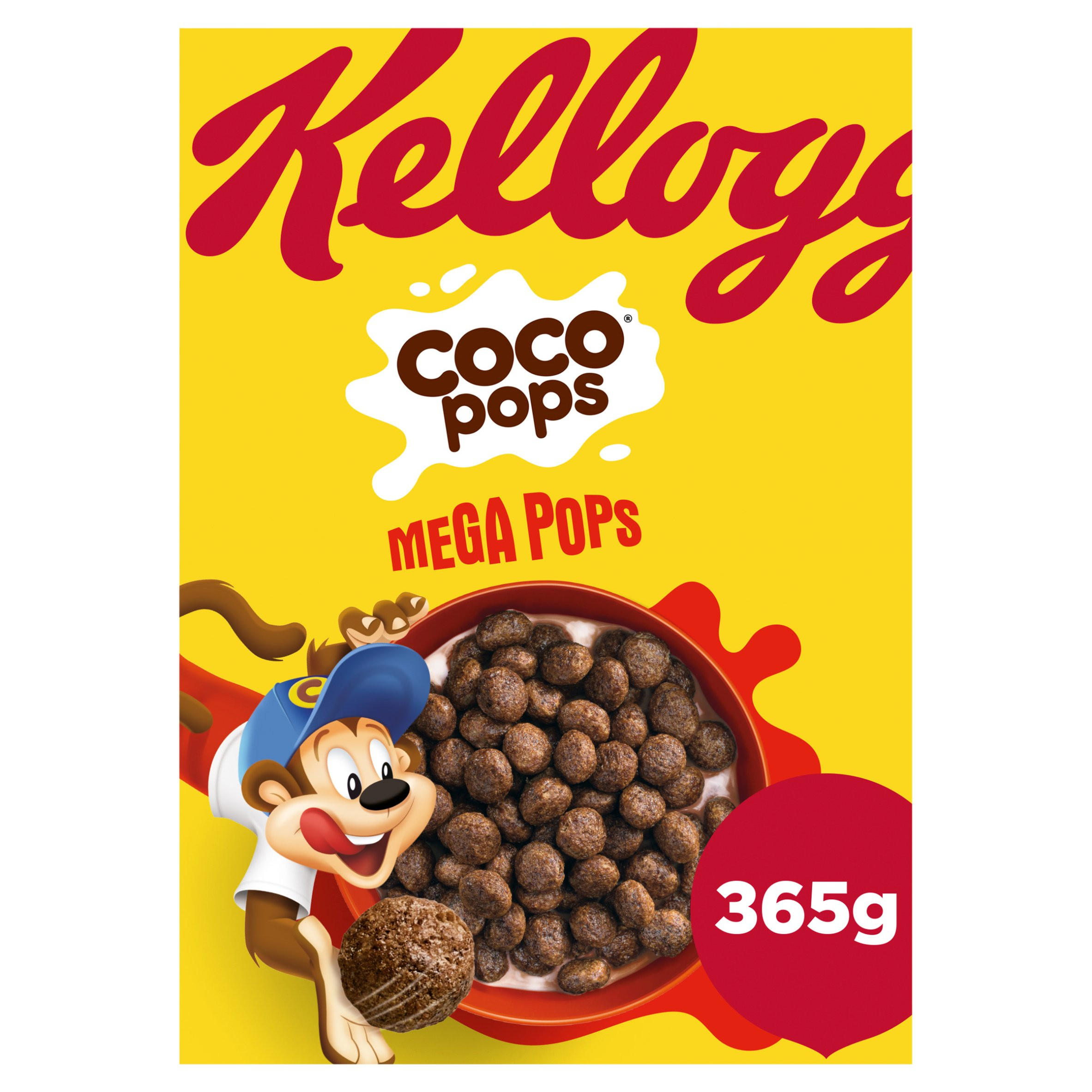 Coco Pops Mega Pops Chocolate Breakfast Cereal 365g | Kids Cereal ...