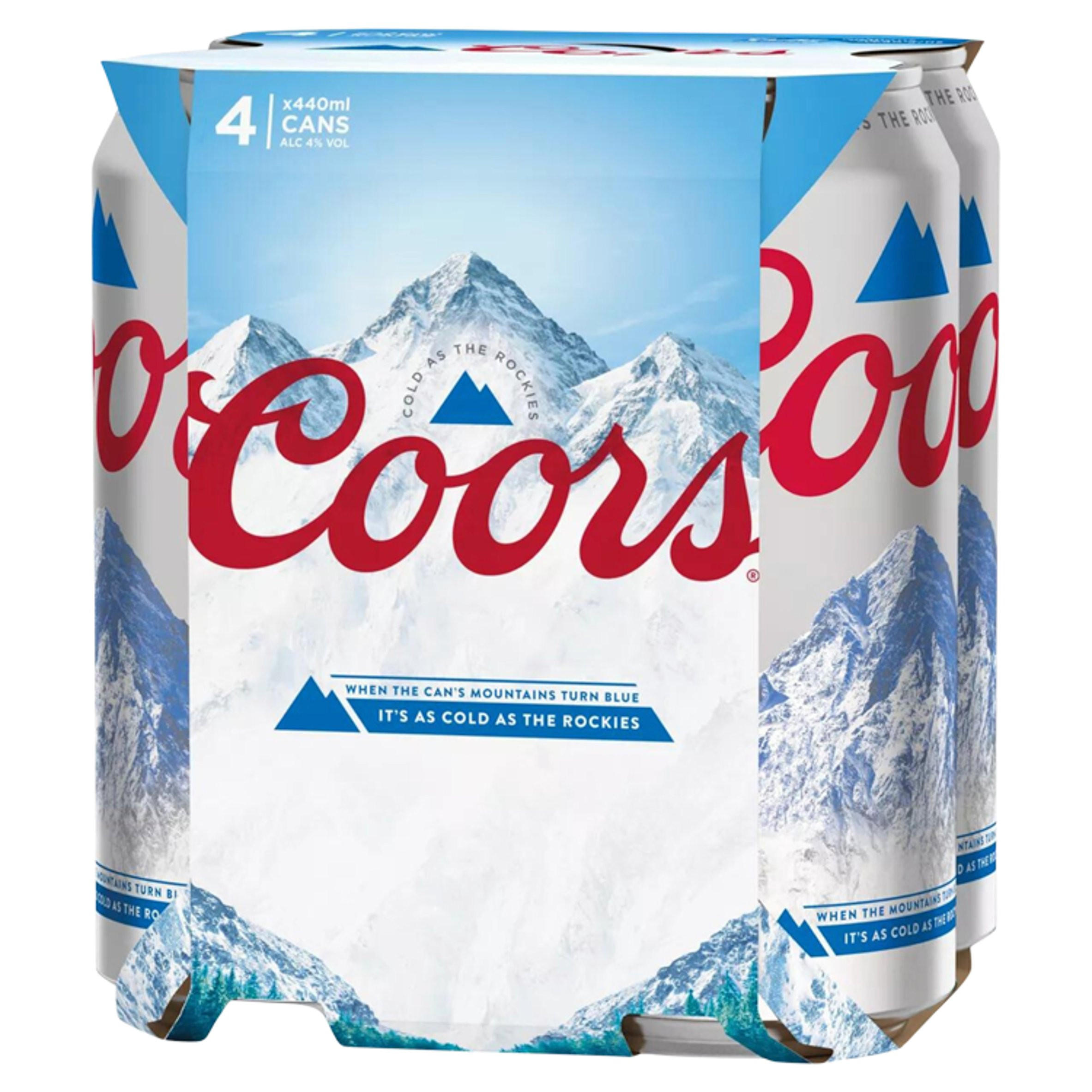 Coors 4 x 440ml | Beer | Iceland Foods