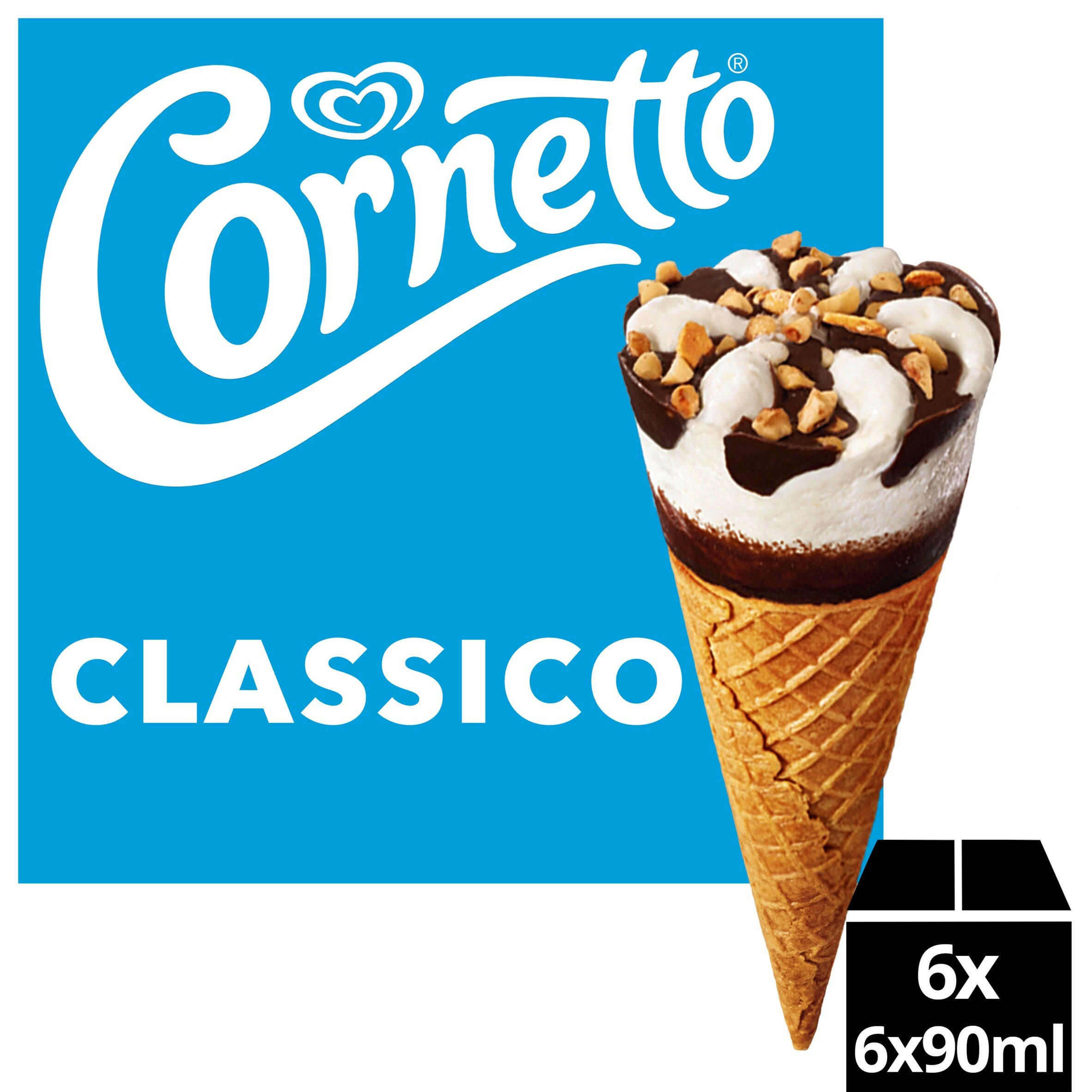 Cornetto Ice cream cone Classico 6x 90 ml | Iceland Foods