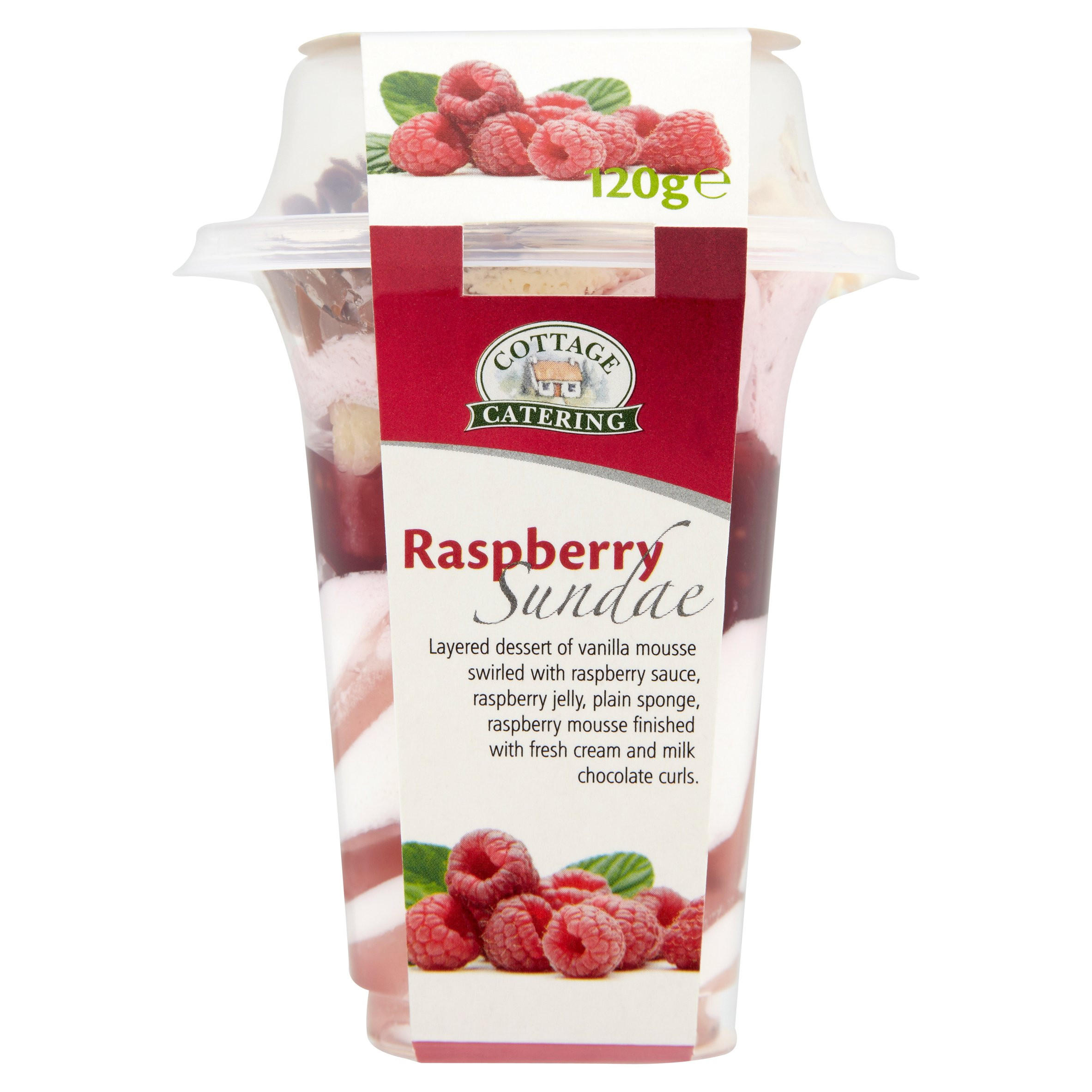 Cottage Catering Raspberry Sundae 120g | Chilled Desserts | Iceland Foods