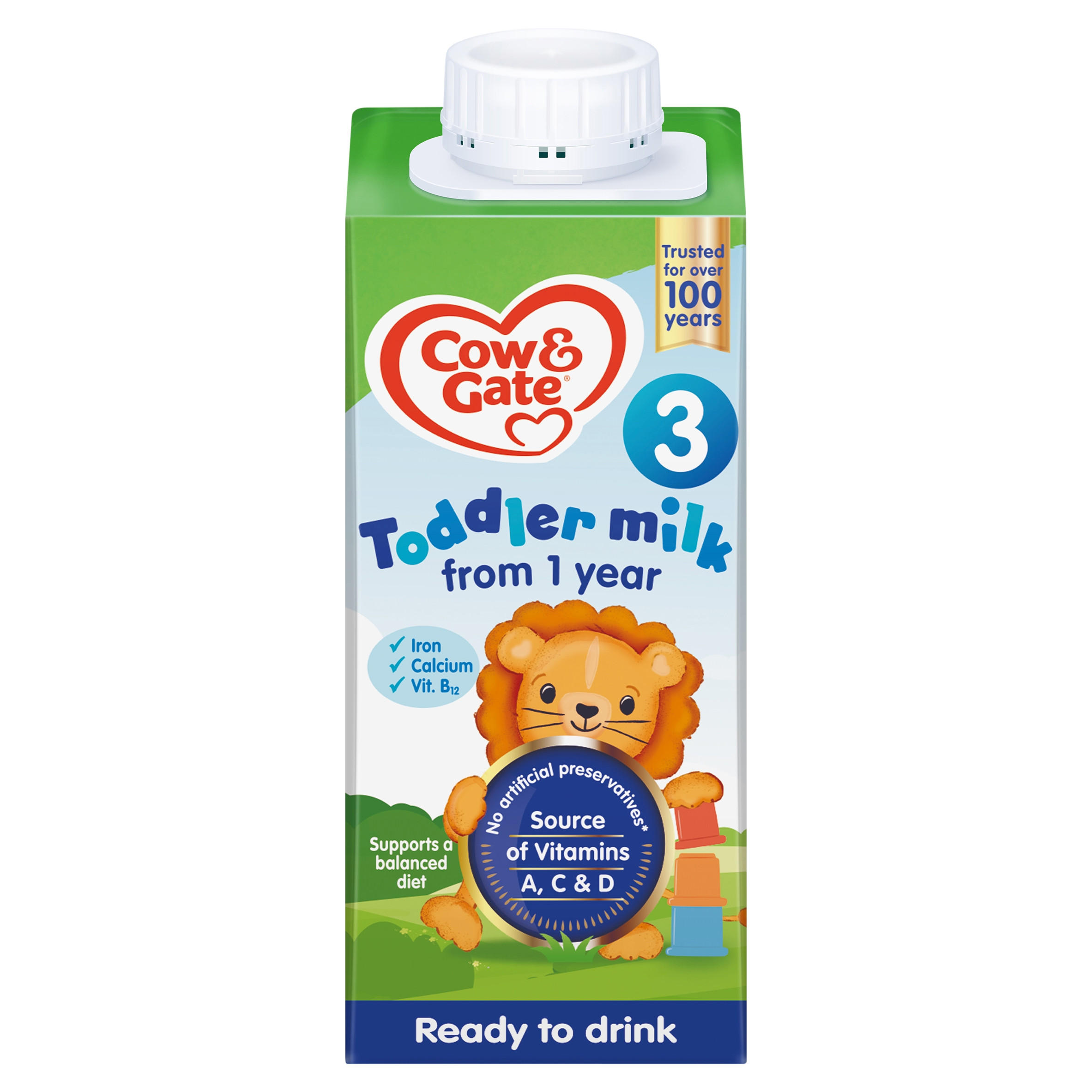 Cow & Gate 3 Toddler Milk from 1 Year 200ml | Baby Food | Iceland Foods