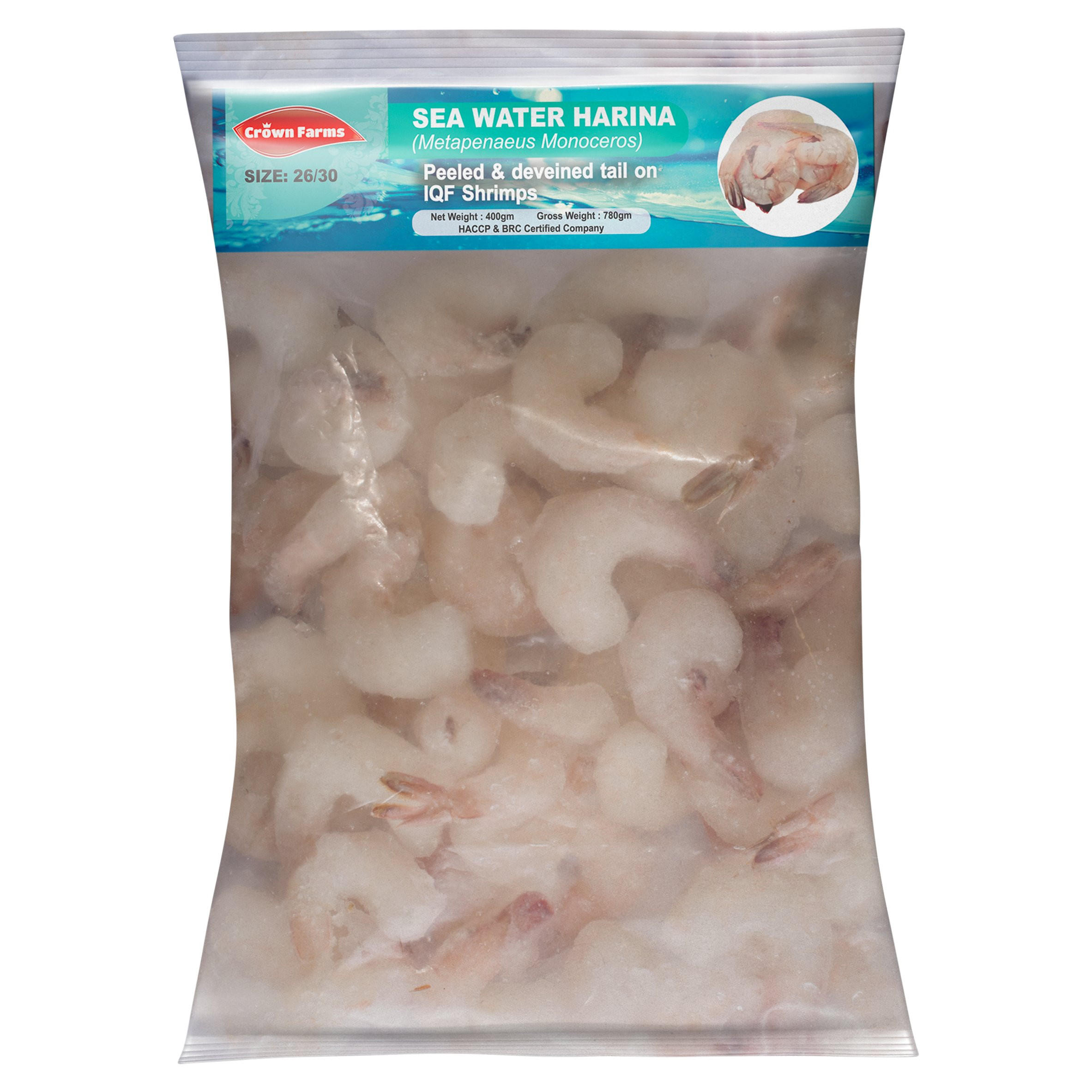 Crown Farms Sea Water Harina 400gm | Prawns & Seafood | Iceland Foods