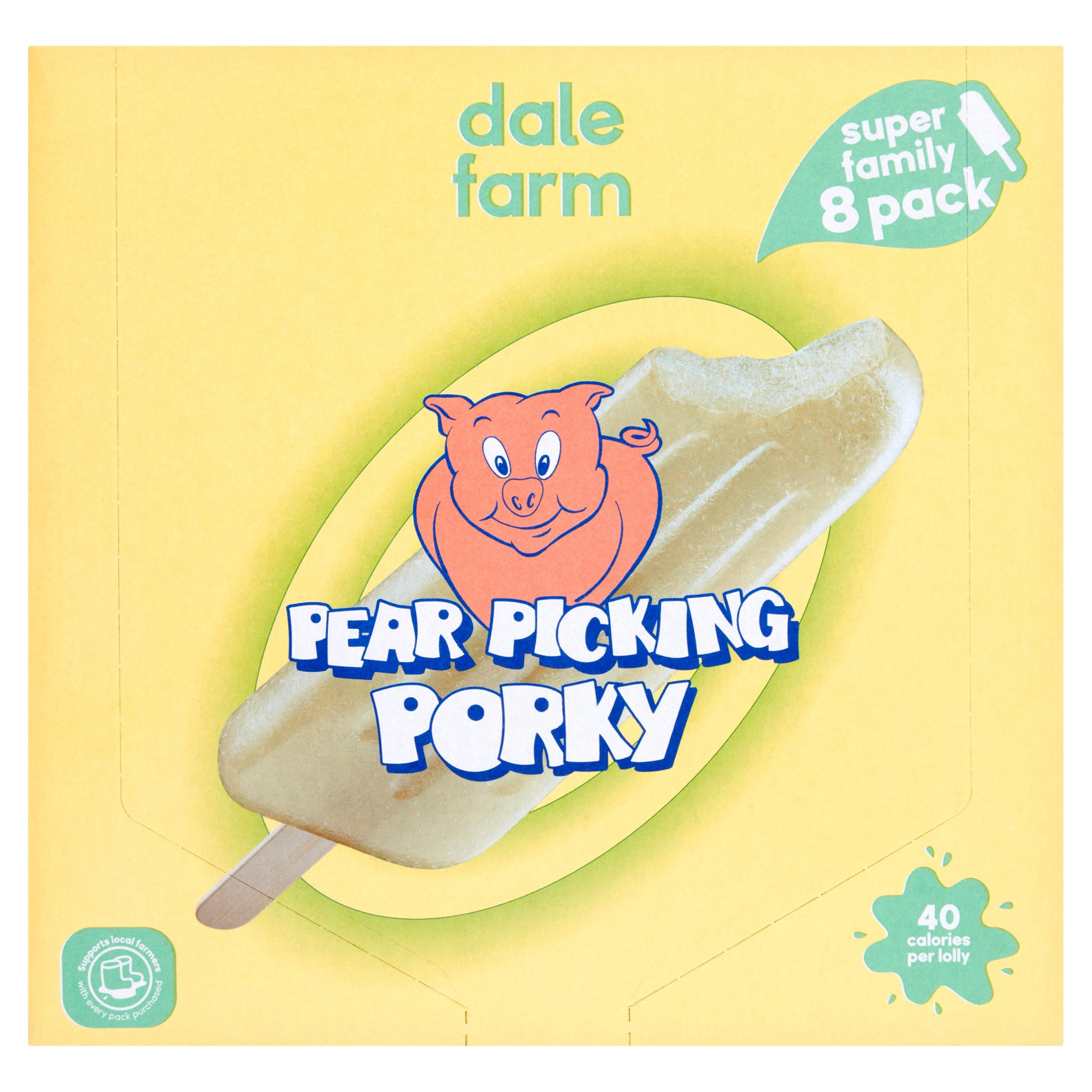 Dale Farm 8 Pear Picking Porky Super Family Pack 440ml | Ice Lollies ...
