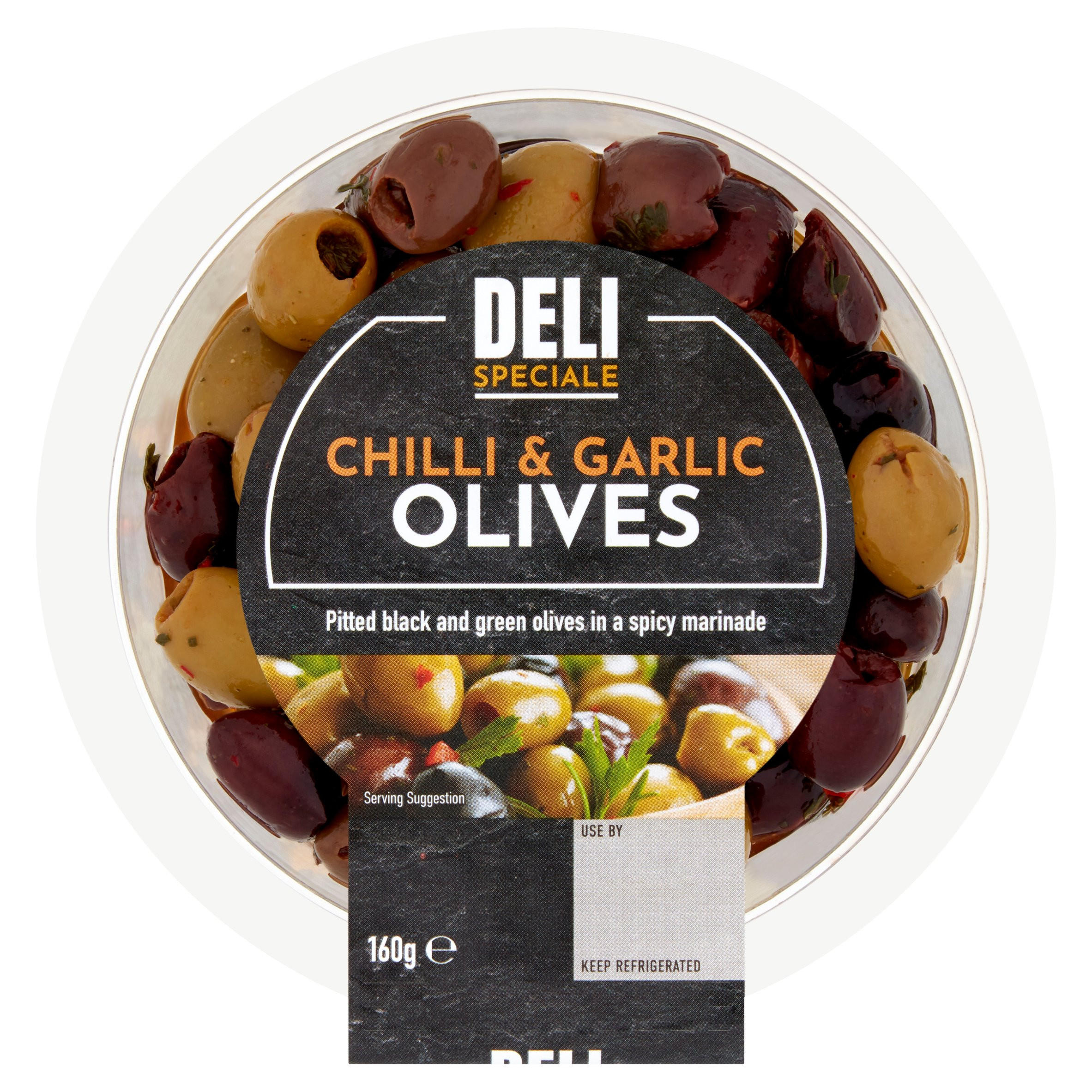 Deli Speciale Chilli & Garlic Olives 160g | Fresh Party Food | Iceland ...