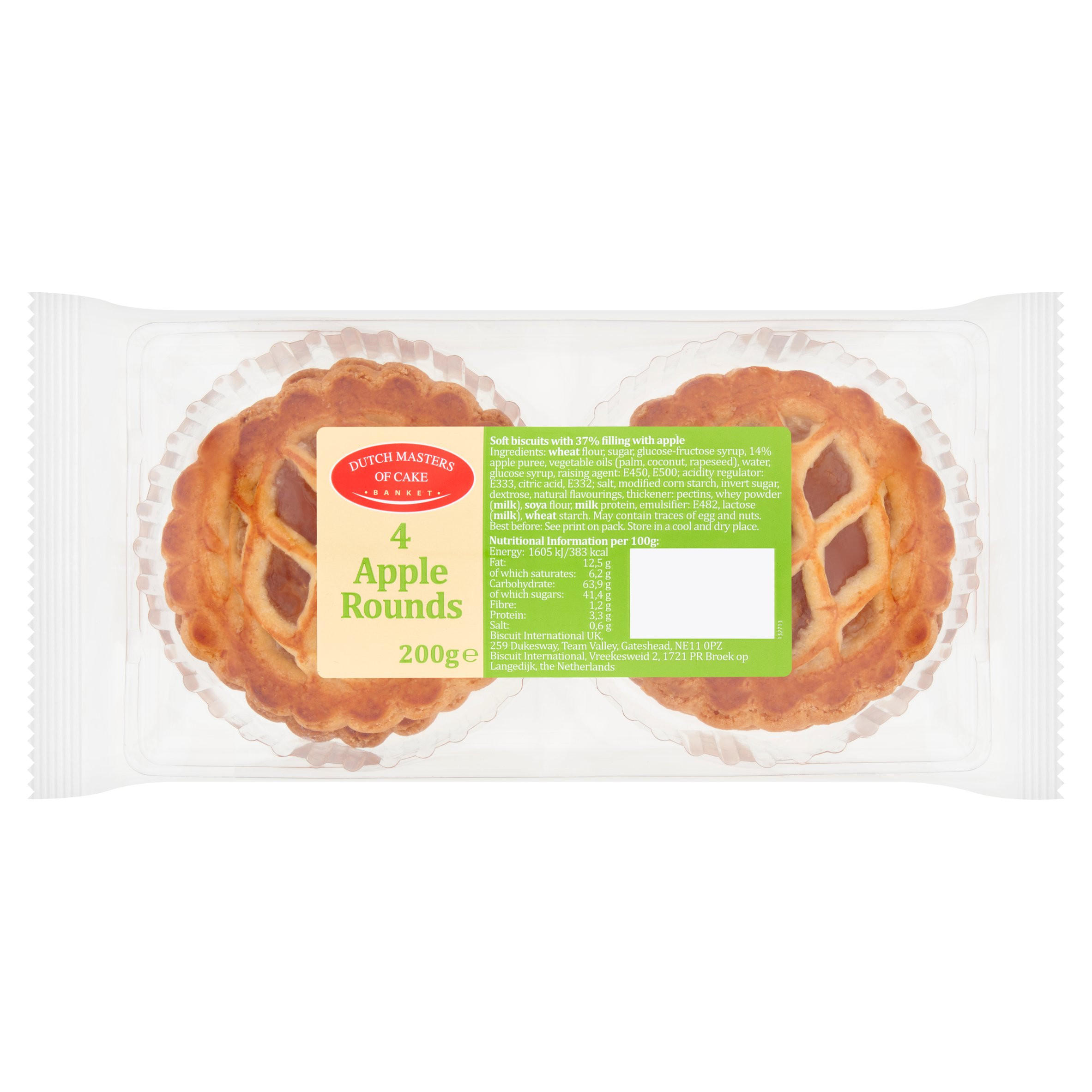 Dutch Masters of Cake 4 Apple Rounds 200g | Fruit Pies & Tarts ...
