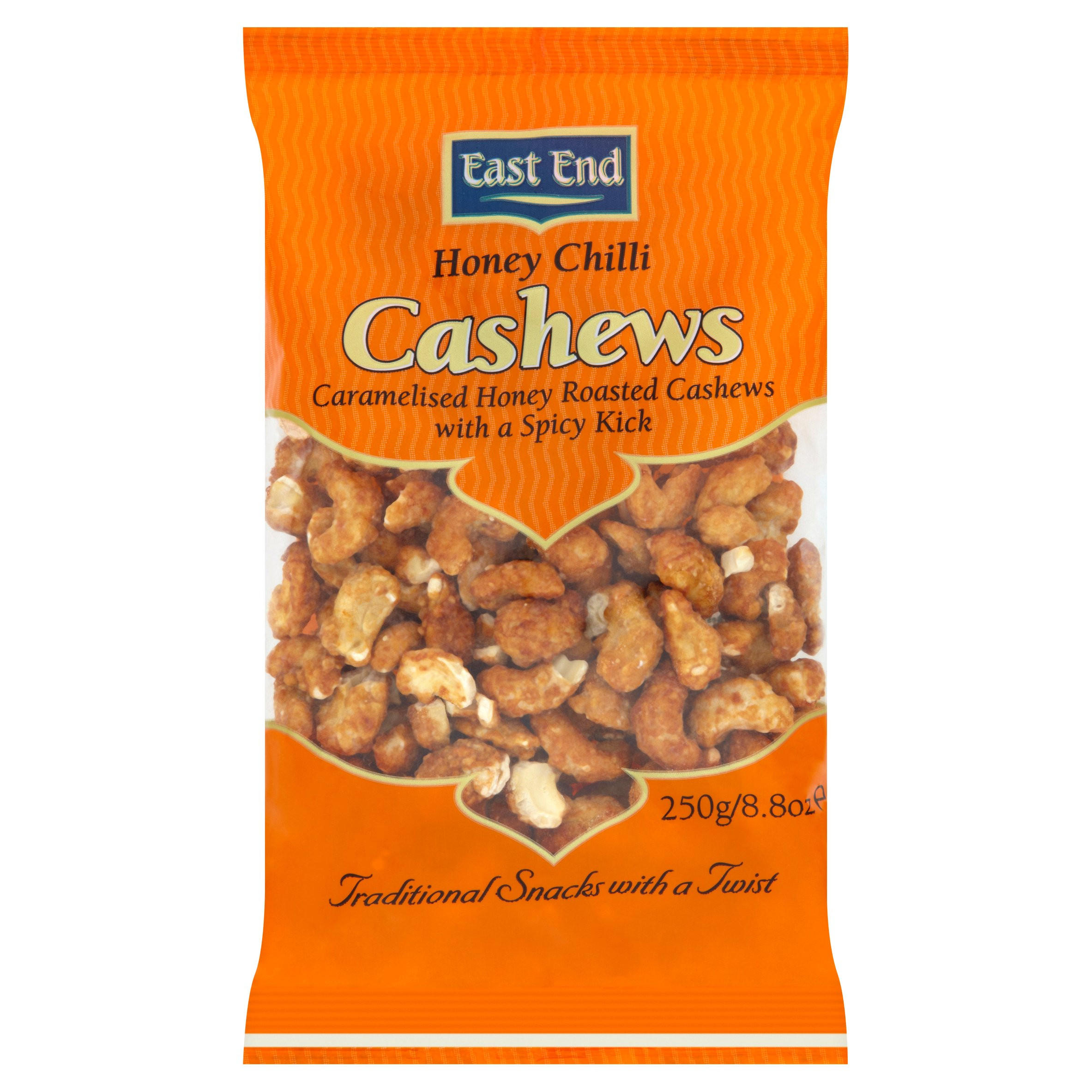 East End Honey Chilli Cashews 250g | Nuts & Snacks | Iceland Foods