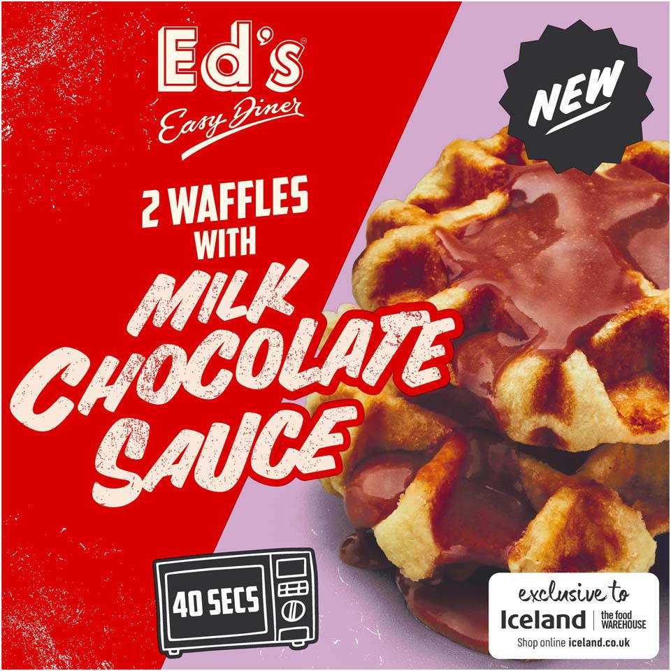 Ed's Diner 2 Waffles With Chocolate Sauce 121g | Frozen Breakfast ...