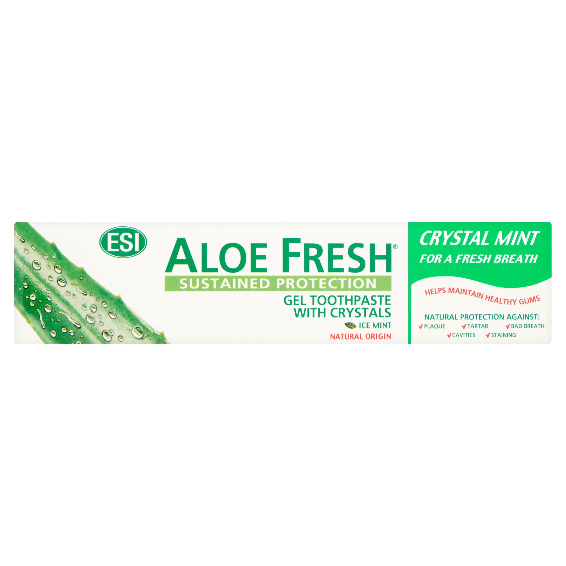 ESI Aloe Fresh Gel Toothpaste with Crystals Ice Mint 100ml | Dental ...