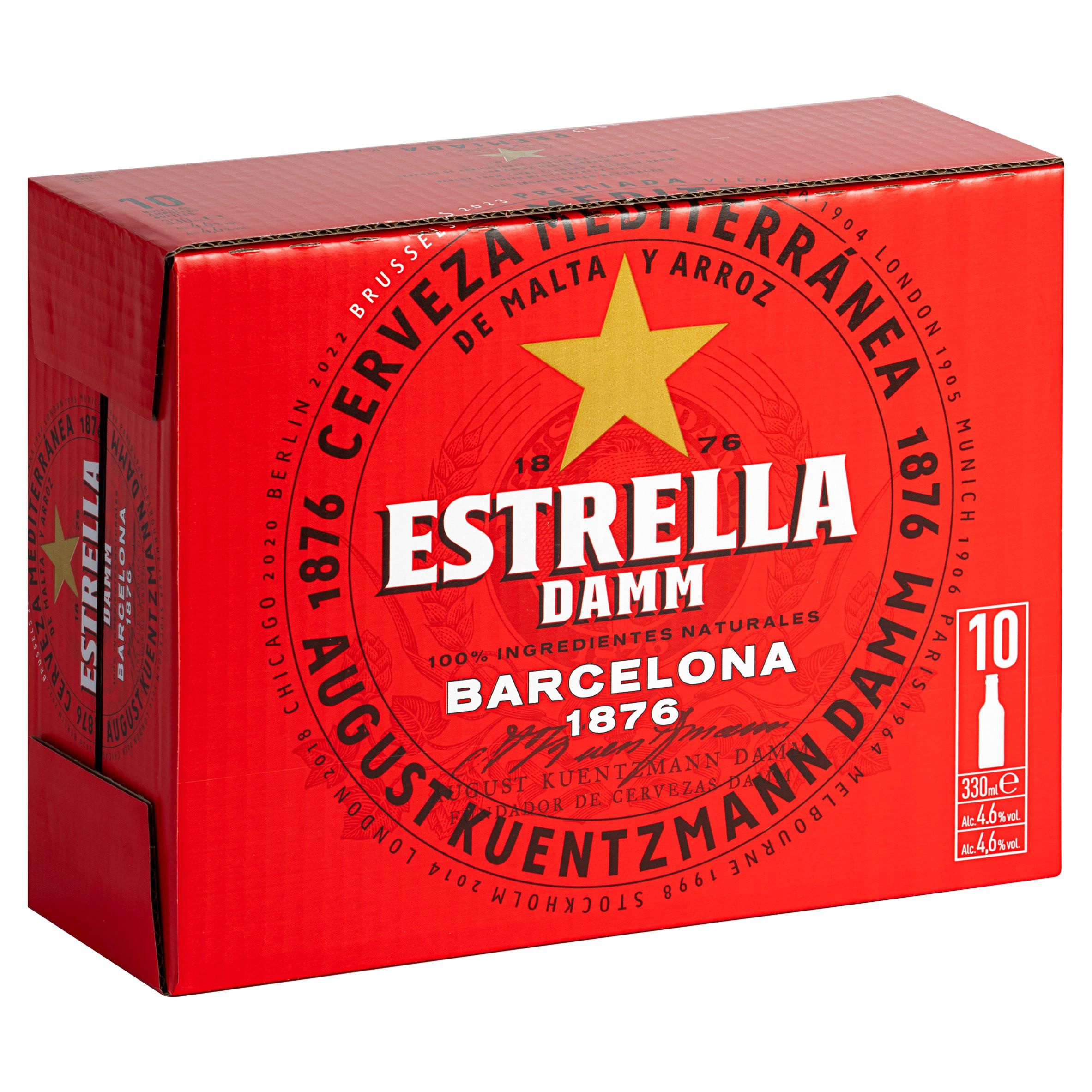 Estrella Damm Lager Beer 10 x 330ml Can | Beer | Iceland Foods