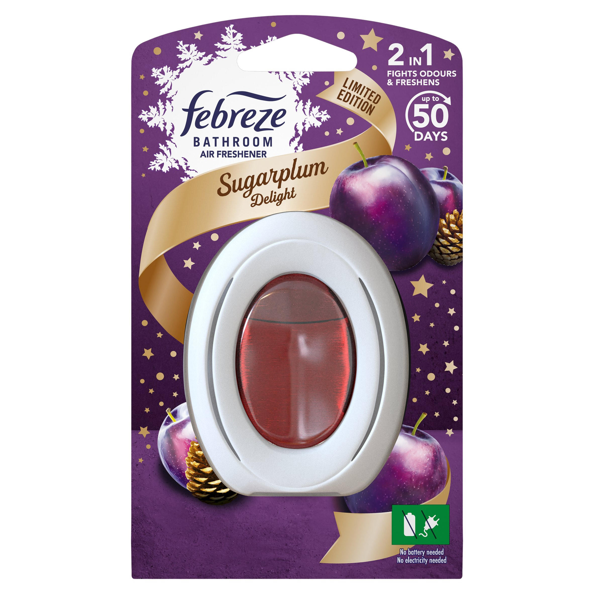 Febreze Bathroom Continuous Air Freshener Sugarplum Delight 1 Count ...