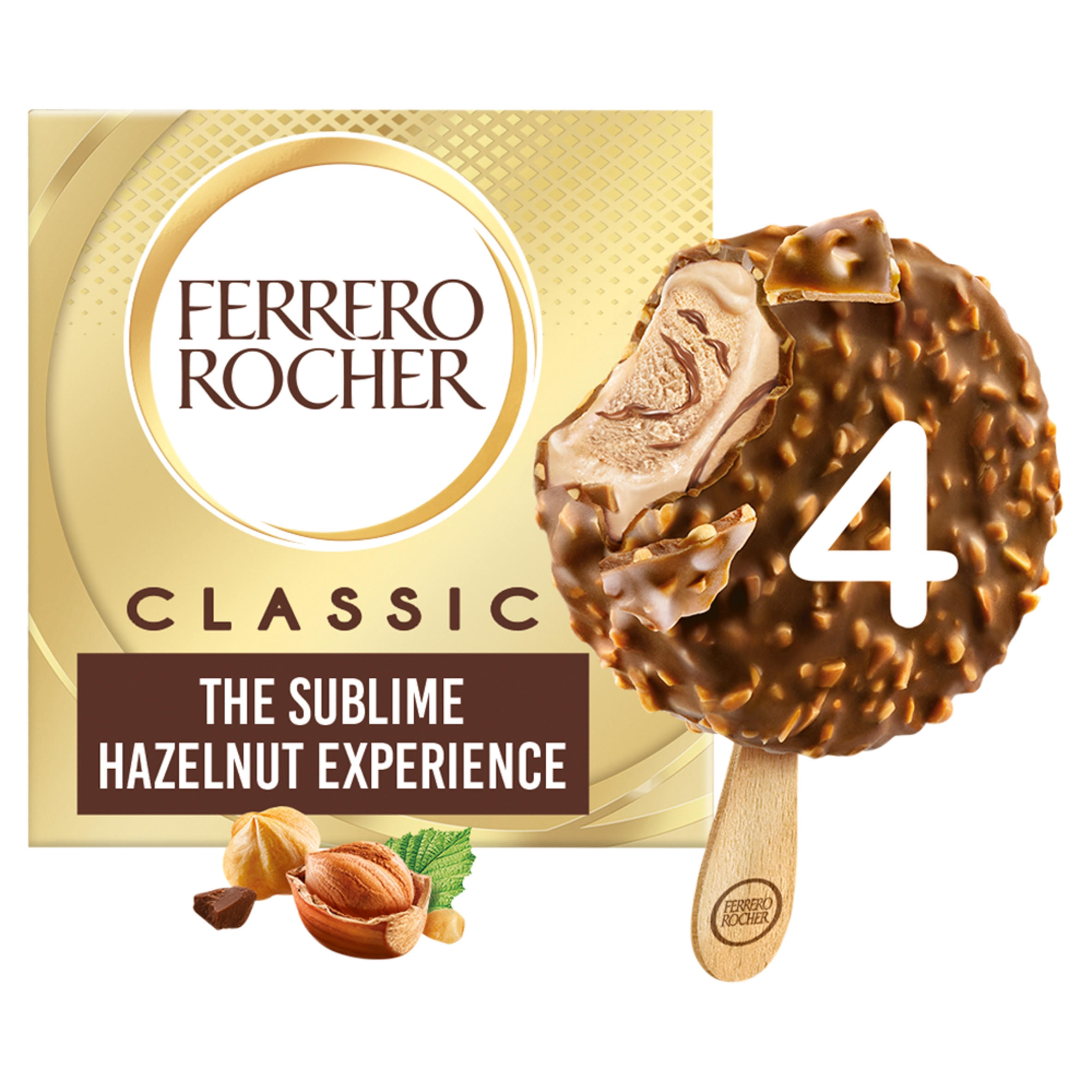Ferrero Rocher Classic Ice Cream 4 x 70ml | Ice Cream Cones, Sticks ...