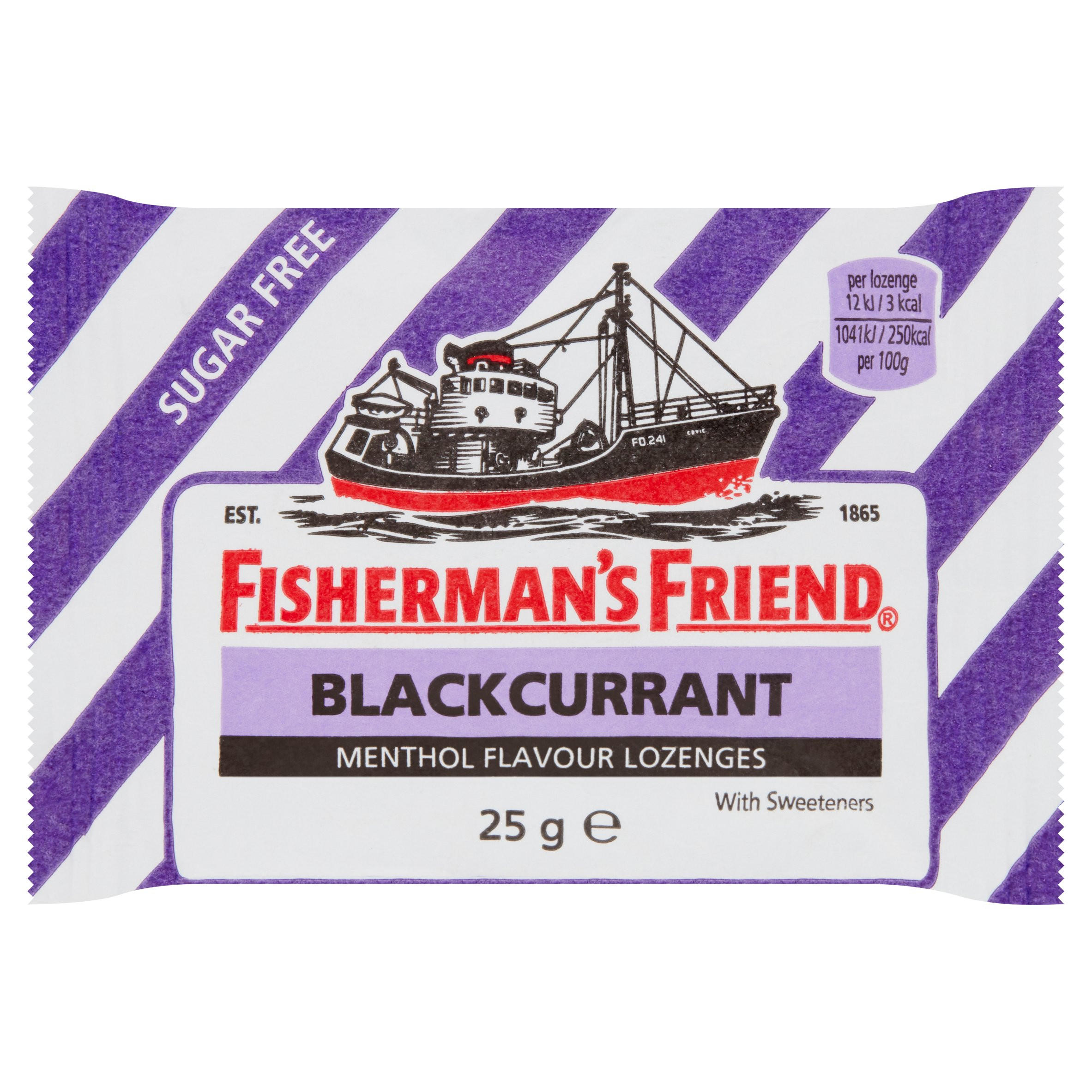 Fisherman's Friend Blackcurrant Menthol Flavour Lozenges 25g ...