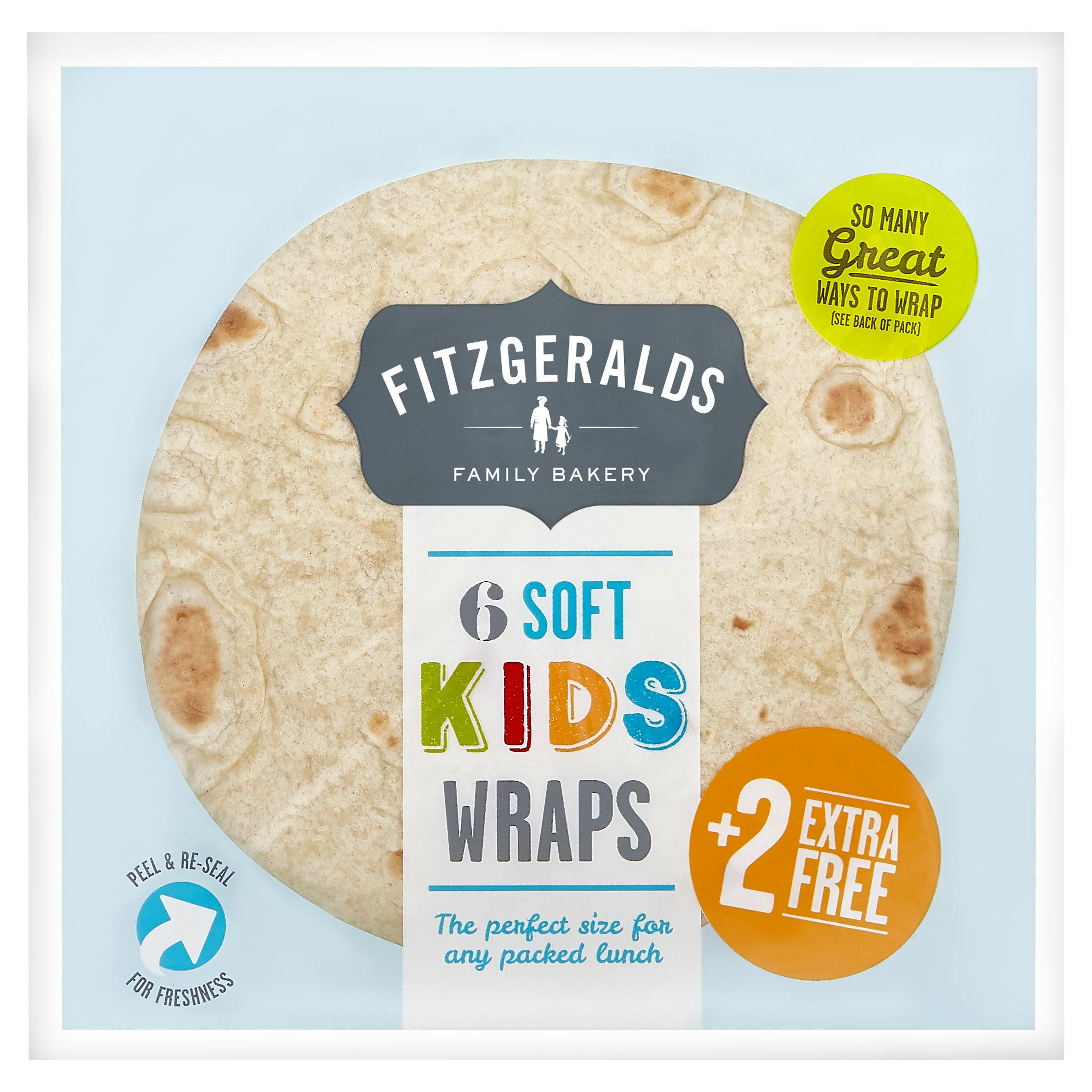 Fitzgeralds Family Bakery 6 Soft Kids Wraps 320g | Wraps, Bagels ...