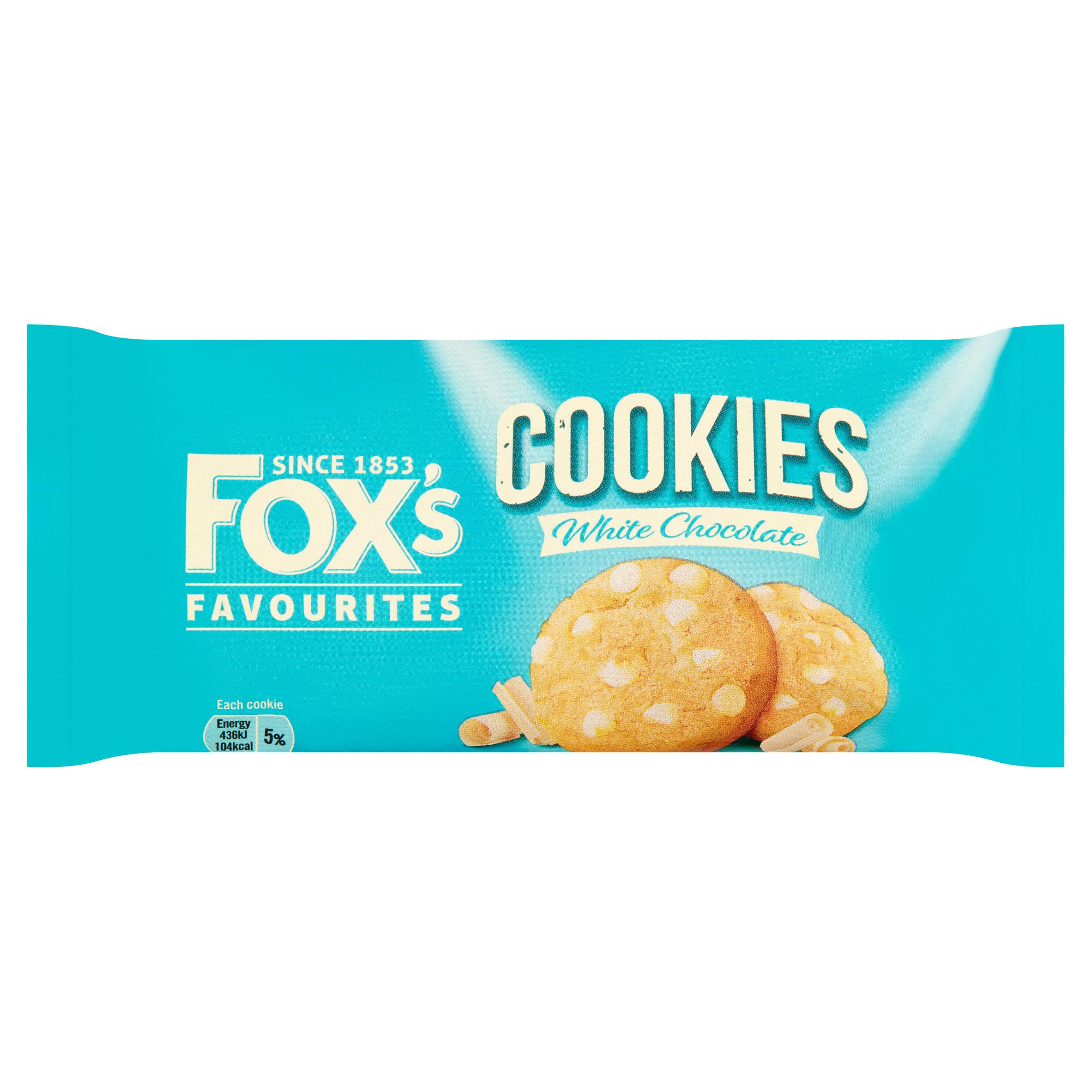 Fox's Favourites Cookies White Chocolate 160g | Sweet Biscuits ...