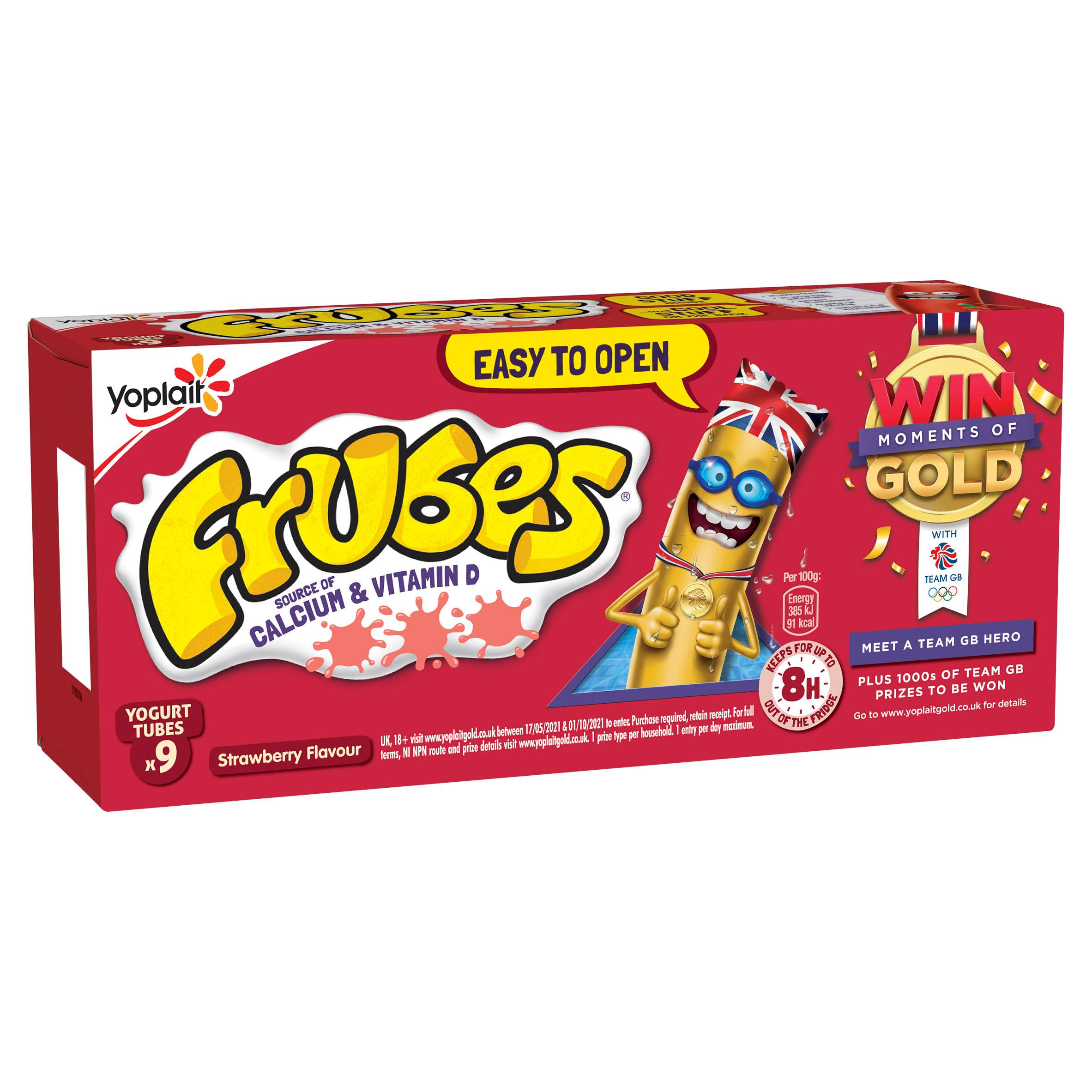 Frubes Yogurt Tubes Strawberry Flavour 9 x 37g (333g) | Kids Yogurt ...