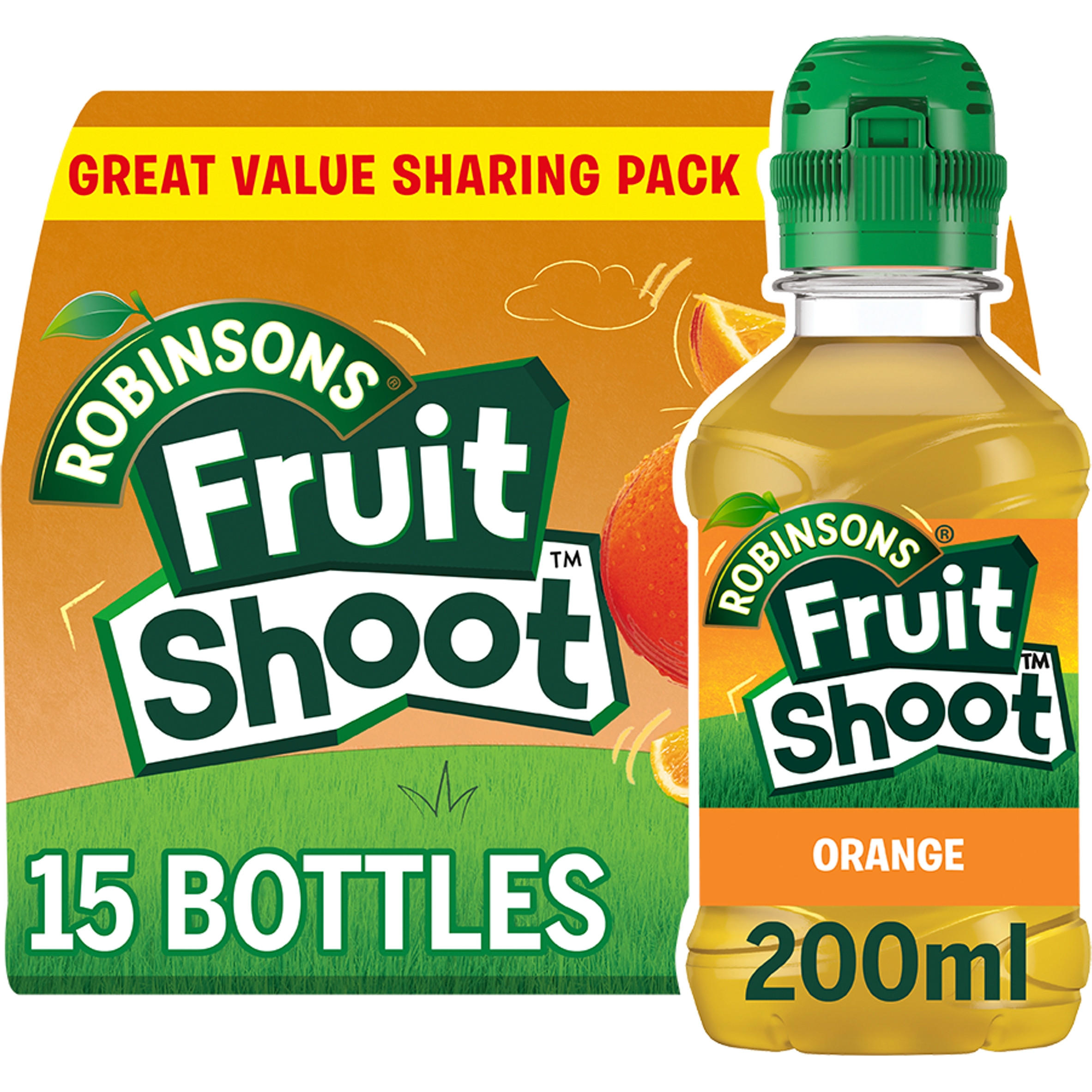 Fruit Shoot Orange Kids Juice Drink 15 x 200ml | Kids & Lunchbox Drinks ...