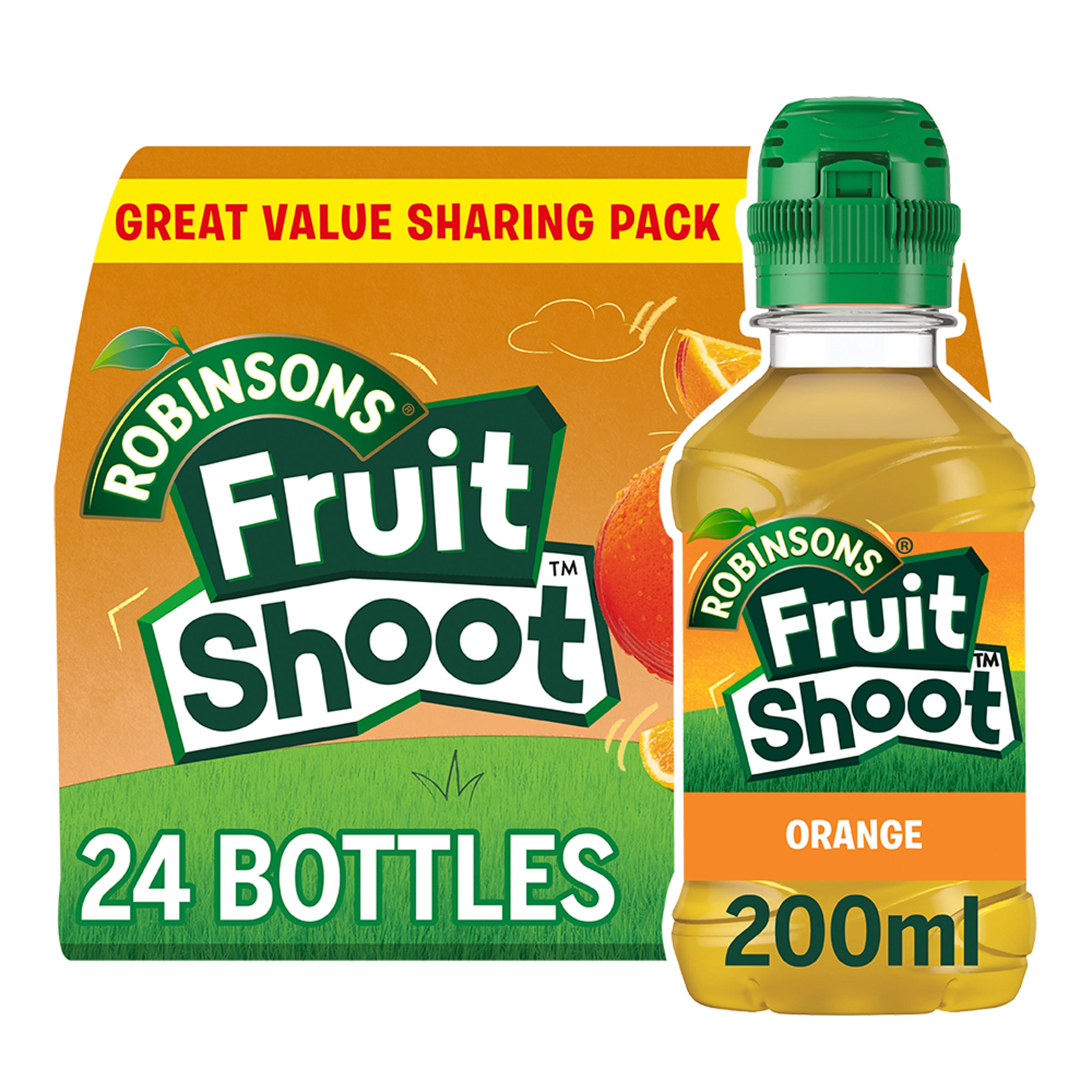 Fruit Shoot Orange Kids Juice Drink 24 x 200ml | Kids & Lunchbox Drinks ...