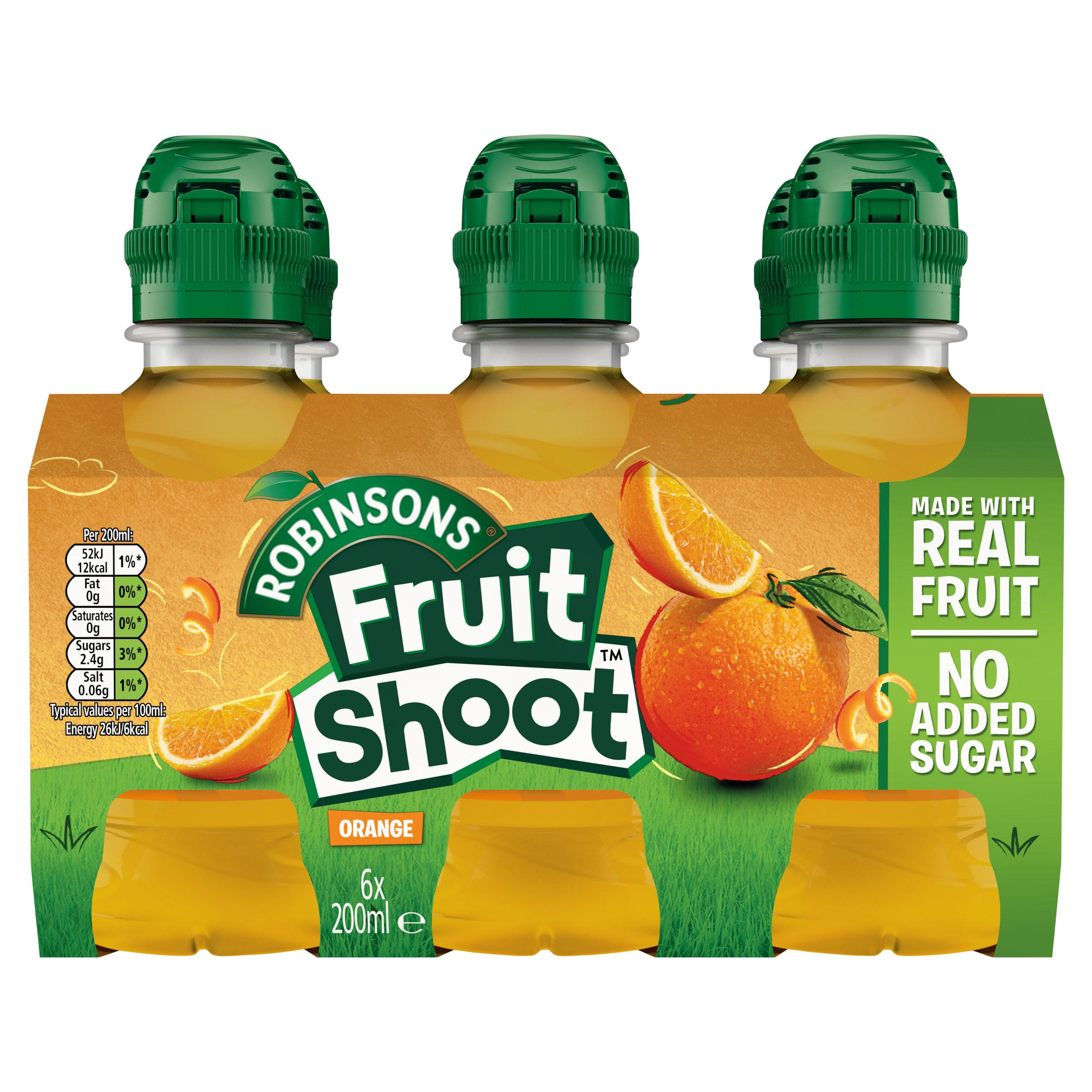 Fruit Shoot Orange Kids Juice Drink 6x200ml | Kids & Lunchbox Drinks ...