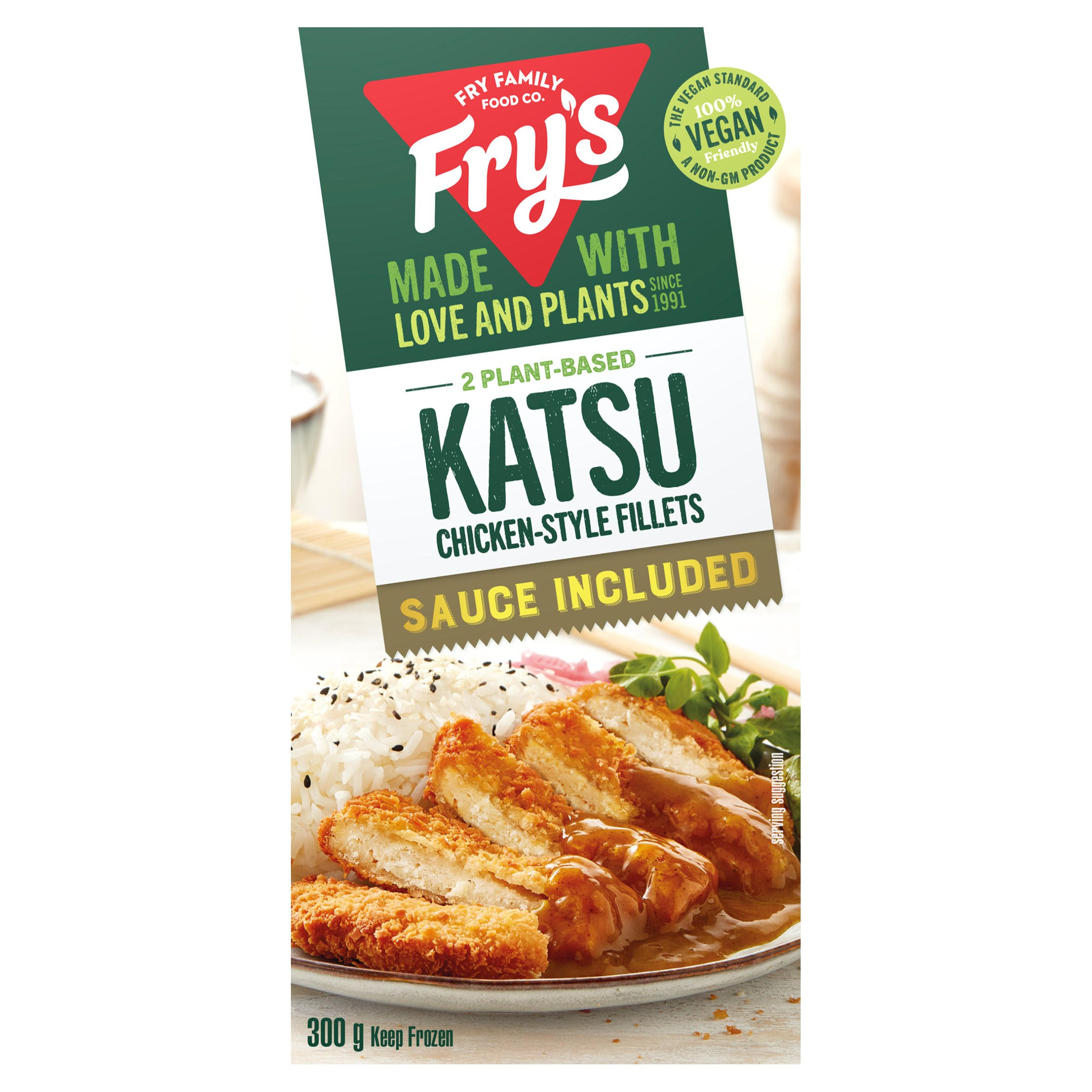 Fry's Family Food Co 2 Plant-Based Katsu Chicken-Style Fillets 300g ...