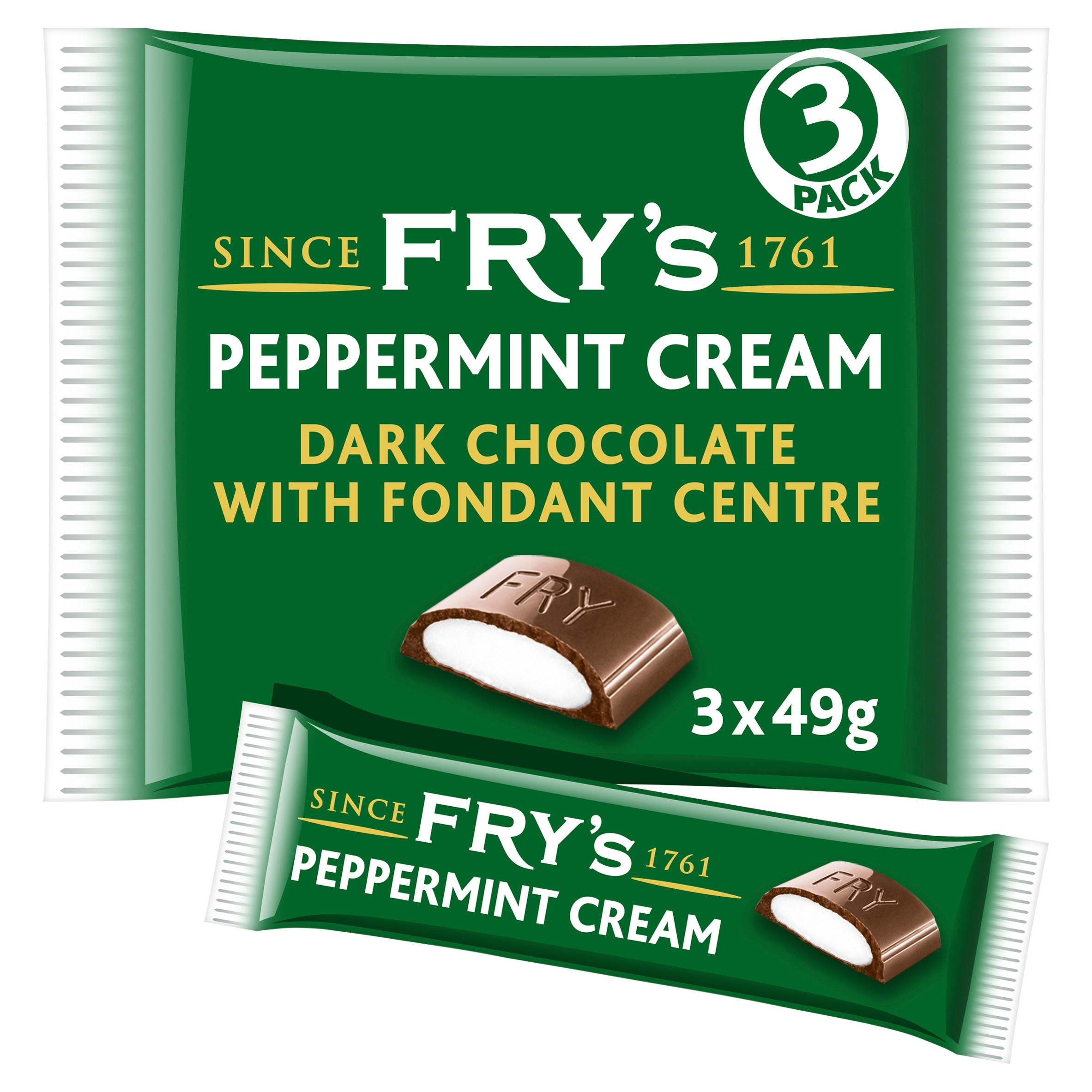 Fry's Peppermint Cream Chocolate Bar 3 Pack 147g | Multipacks | Iceland ...
