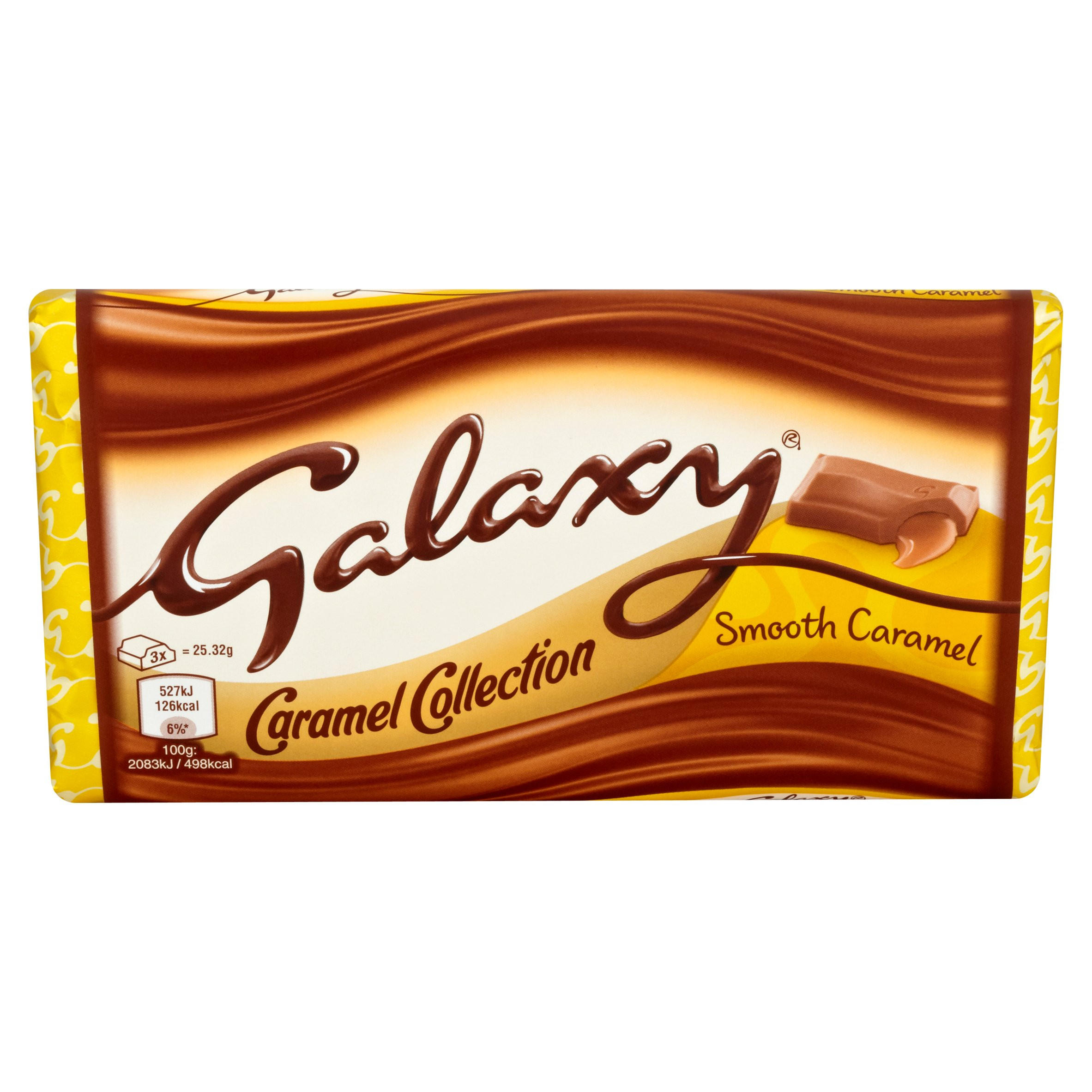 Galaxy Smooth Caramel Chocolate Block 135g | Individual & Large ...