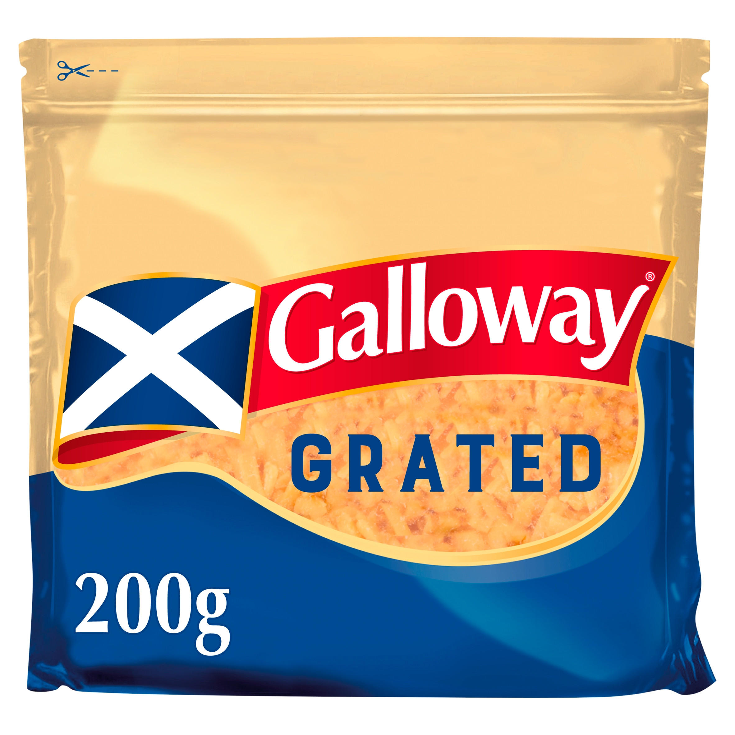Galloway Medium Scottish Cheddar 200g | Grated & Sliced Cheese ...