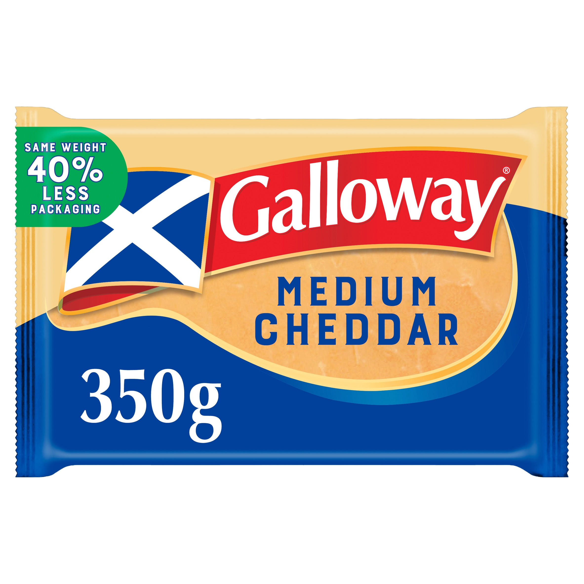 Galloway Medium Scottish Coloured Cheddar Cheese 350g | Cheddar Cheese ...