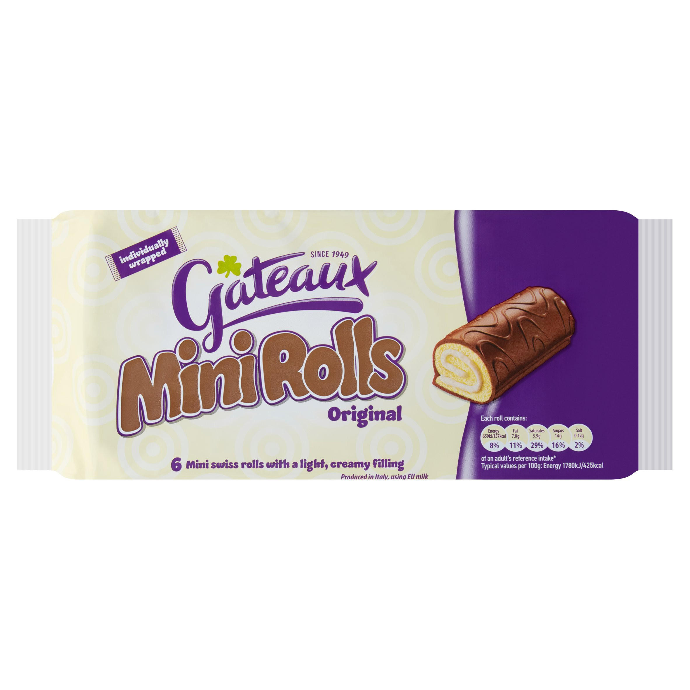 Gateaux Mini Rolls Original 6 x 37g (222g) | Cakes | Iceland Foods