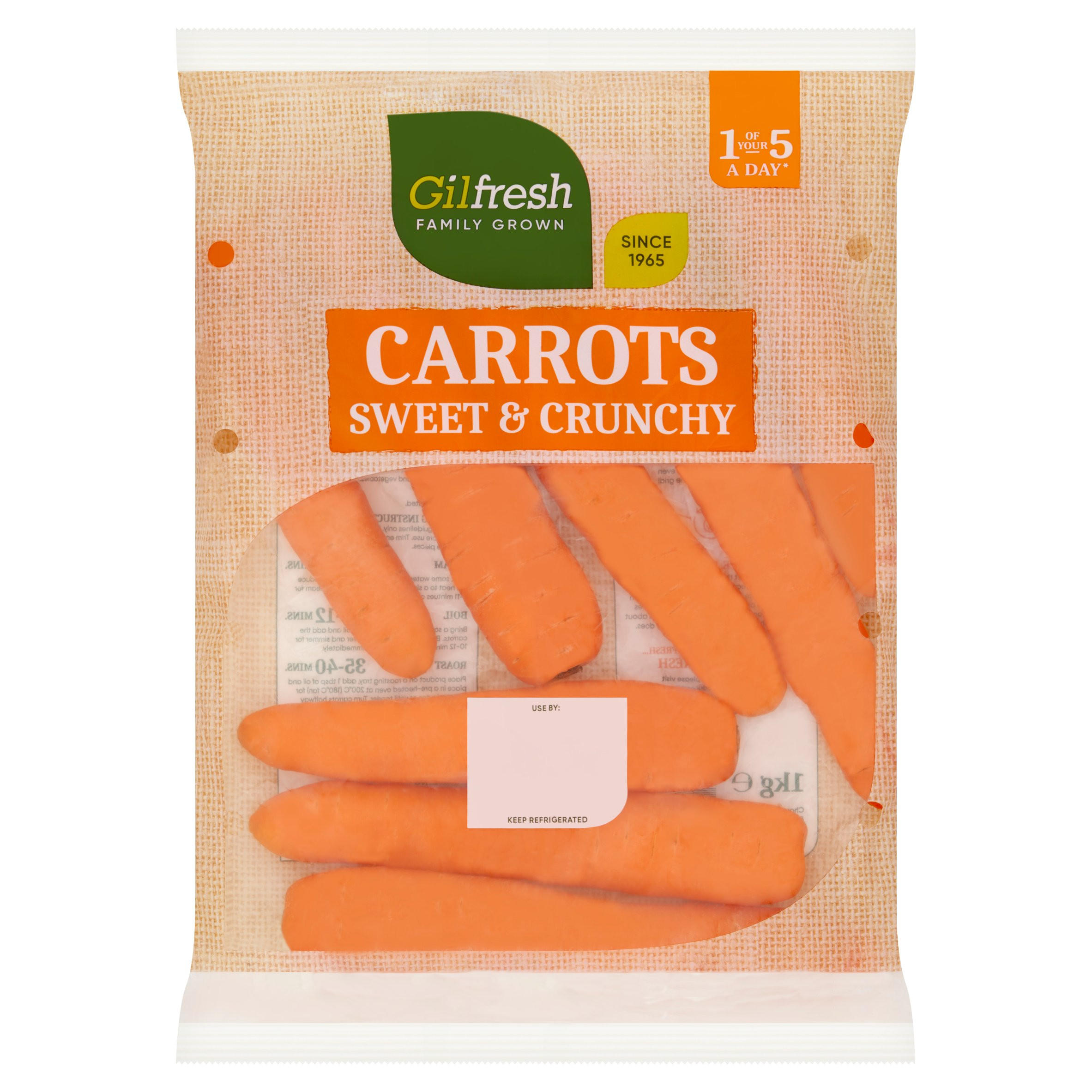 Gilfresh Family Grown Carrots 1kg | Fresh Vegetables | Iceland Foods