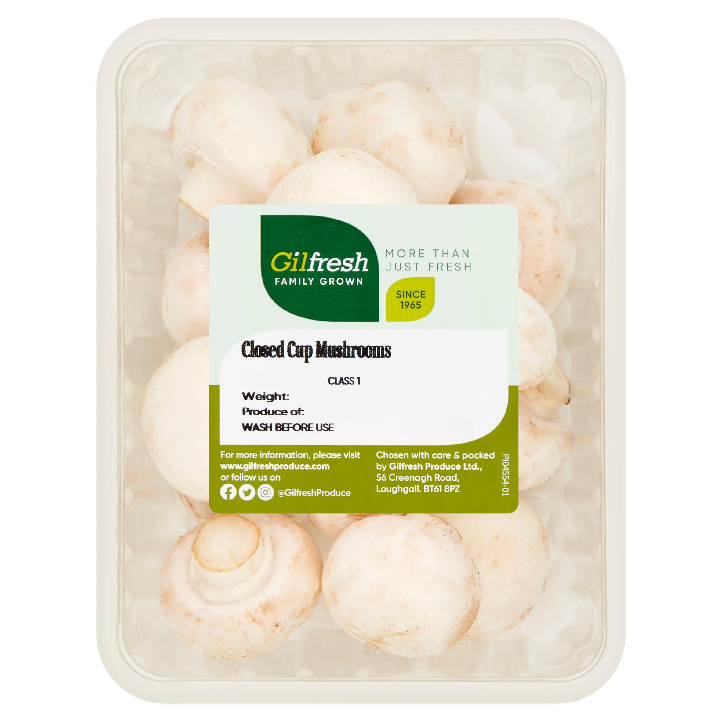 Gilfresh Family Grown Closed Cup Mushrooms 300g | Fresh Vegetables ...