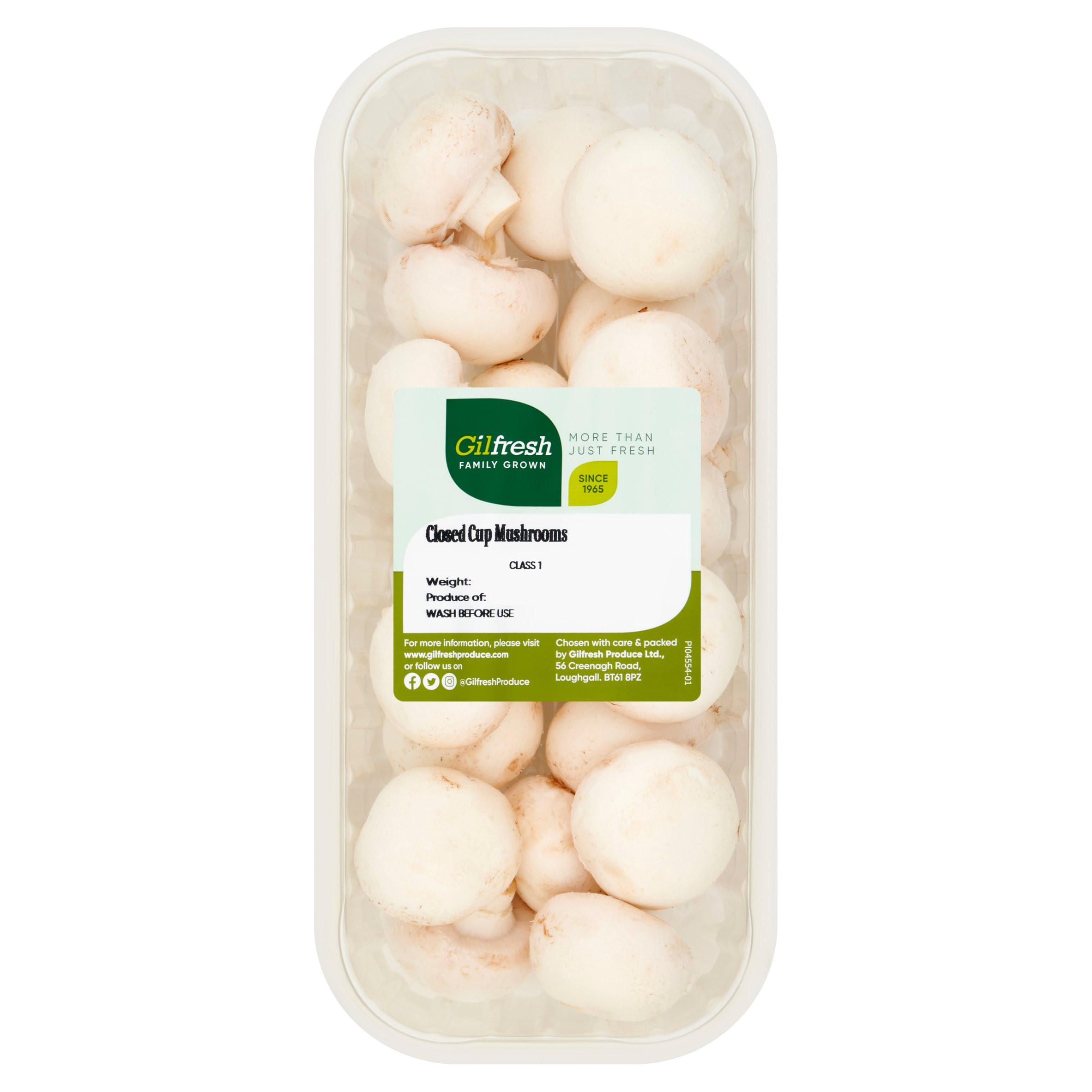 Gilfresh Family Grown Closed Cup Mushrooms 433g | Fresh Vegetables ...