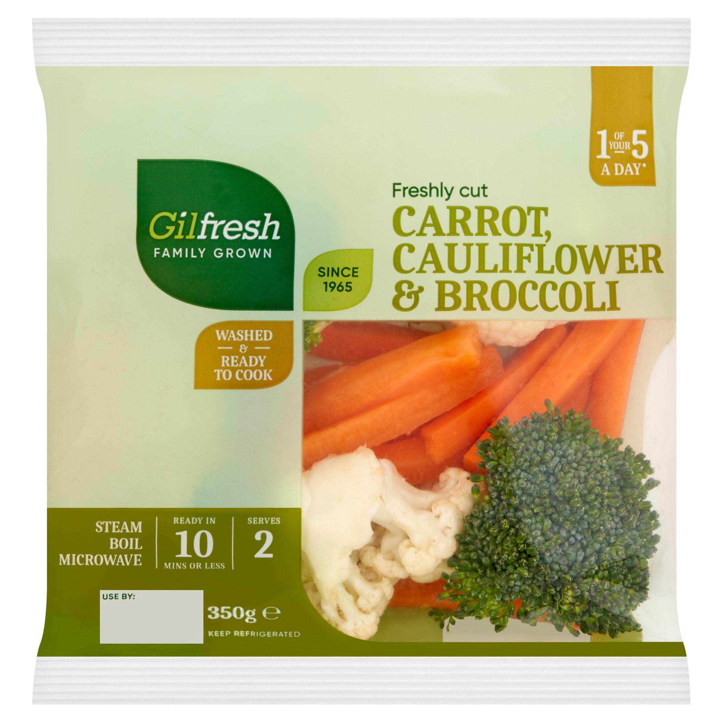 Gilfresh Family Grown Freshly Cut Carrot, Cauliflower & Broccoli 350g ...