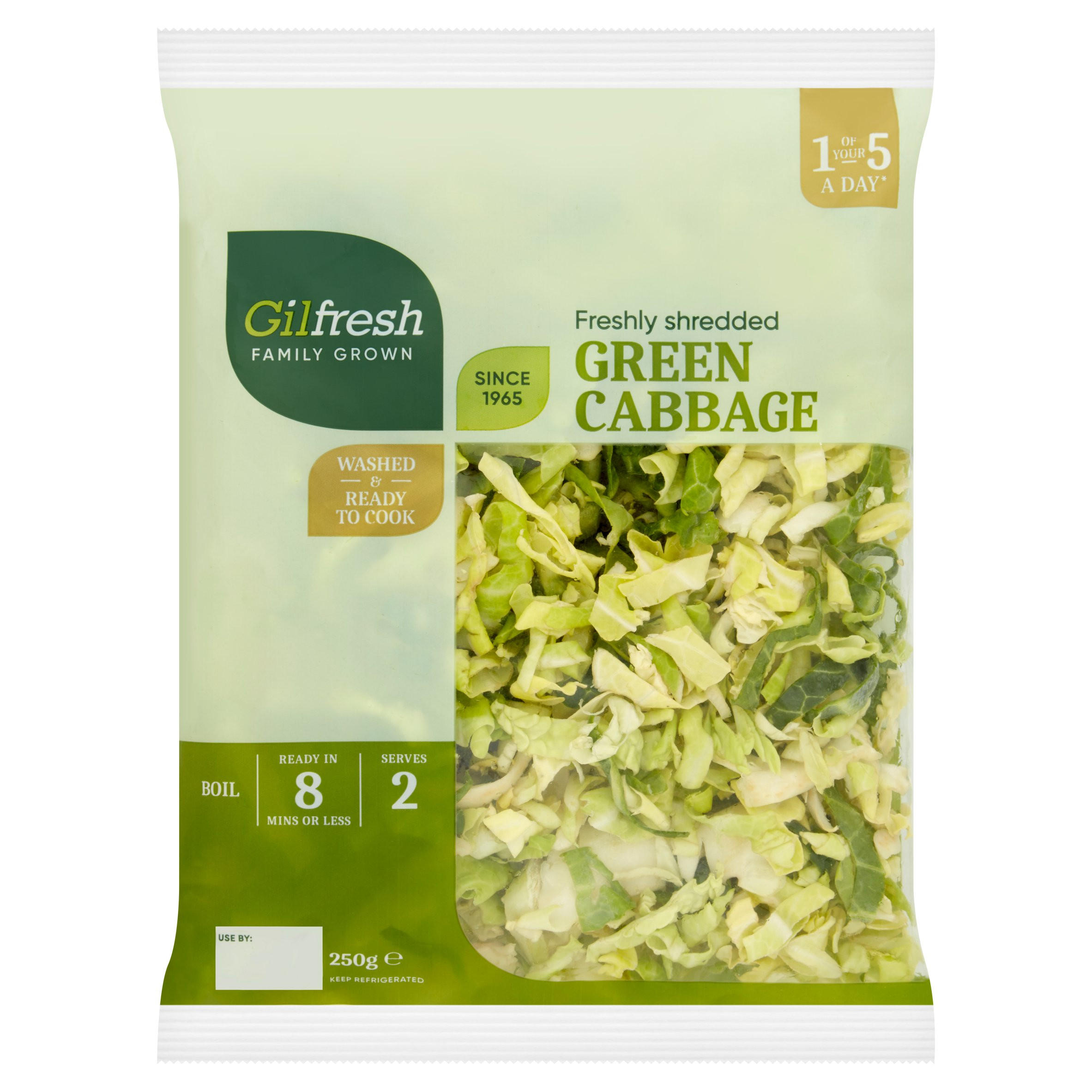 Gilfresh Family Growon Freshly Shredded Green Cabbage 250g | Fresh ...