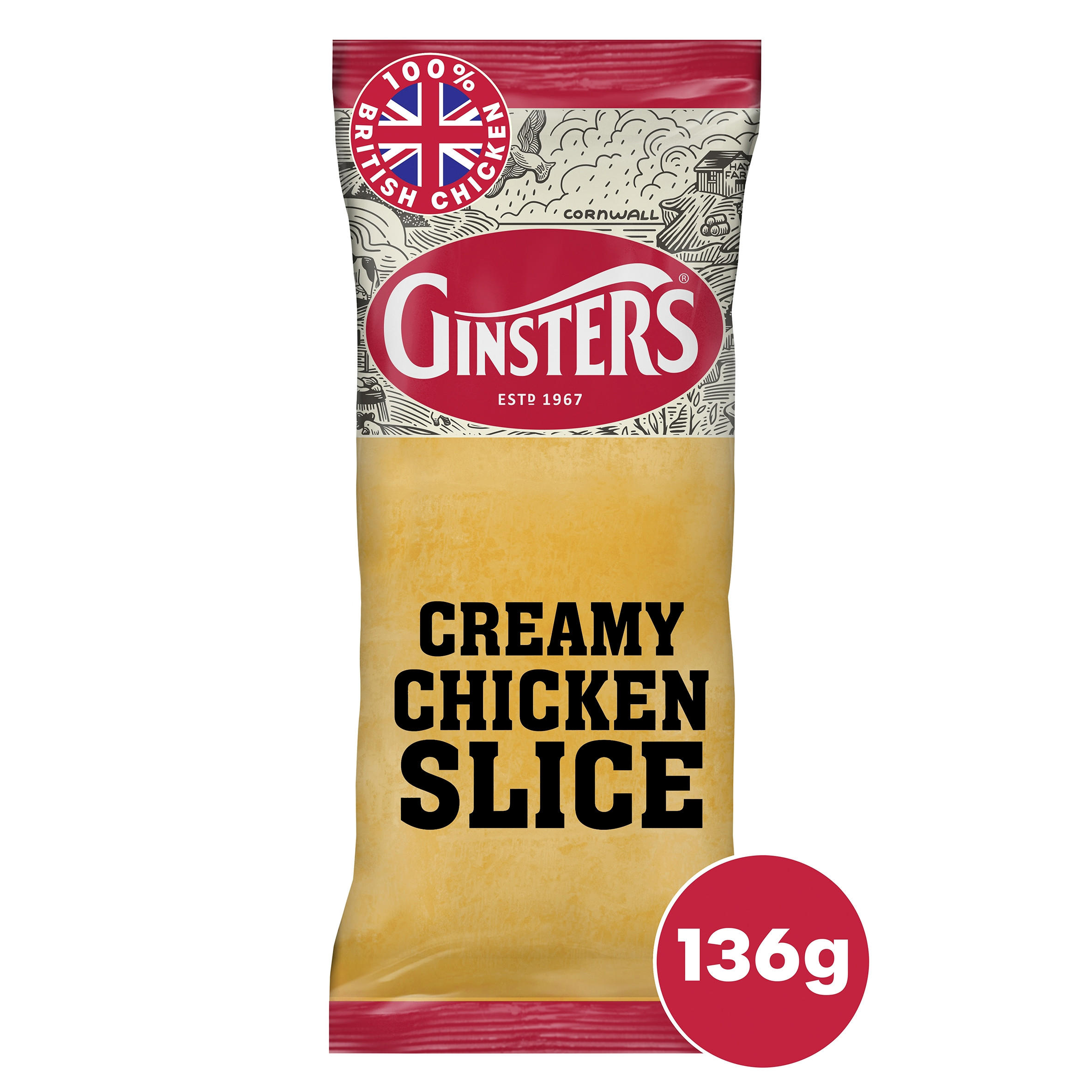 Ginsters Creamy Chicken Slice 136g | Slices & Pasties | Iceland Foods