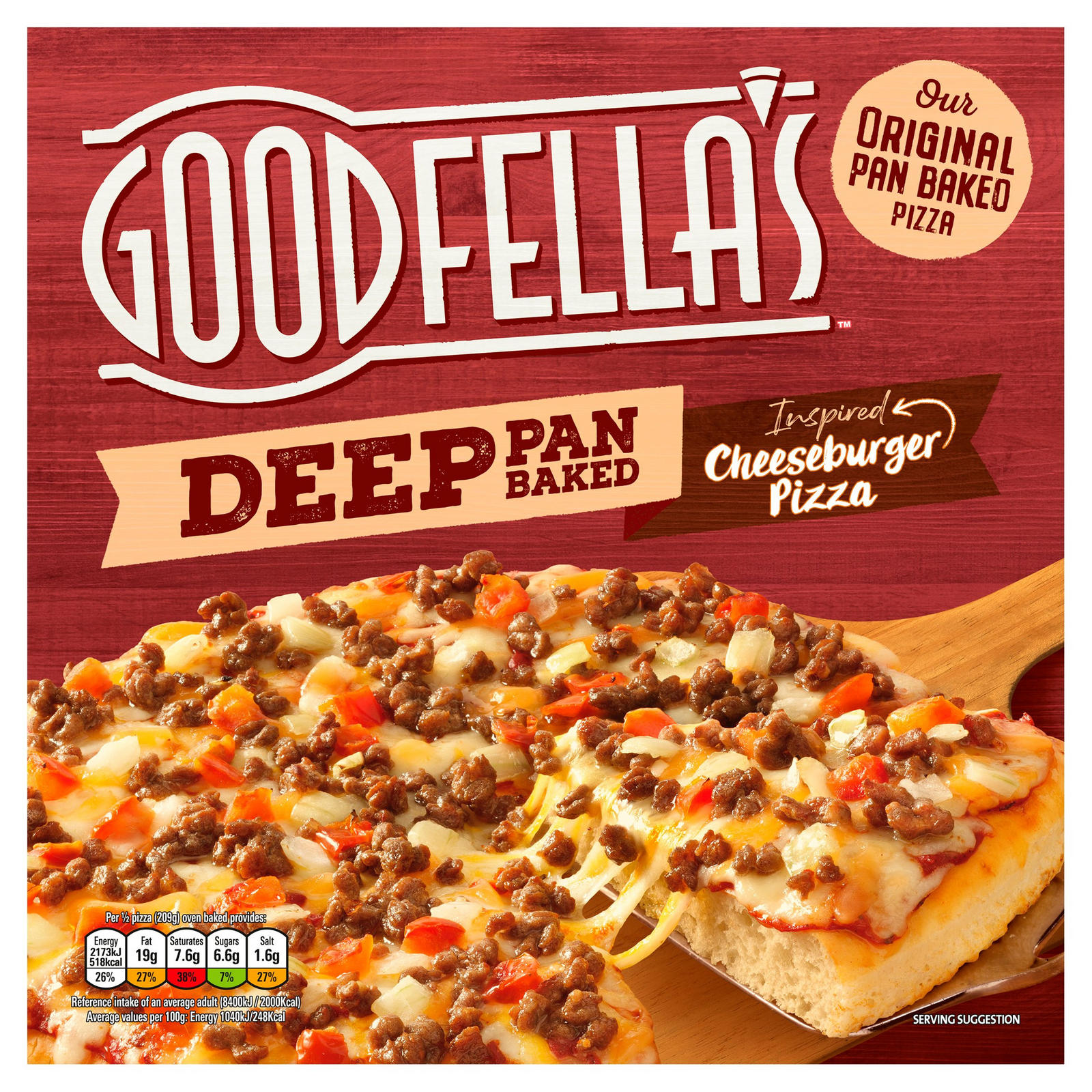 Goodfella's Deep Pan Baked Cheeseburger Pizza 439g | Deep Pan Pizza ... Goodfella's Deep Pan Baked Cheeseburger Pizza 439g | Deep Pan Pizza ...