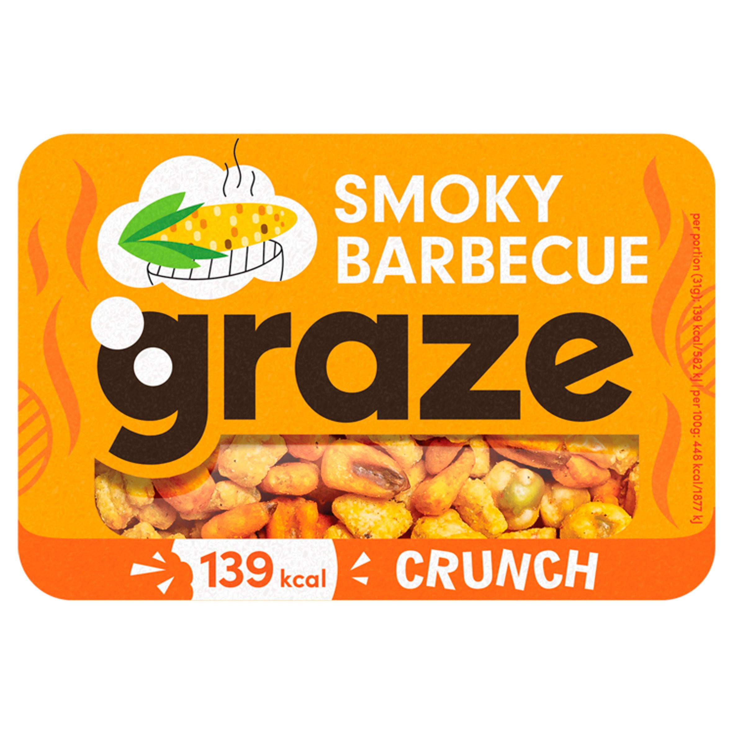 Graze Smoky BBQ Crunch Punnet 31g Dried Fruit Nuts Snacks Graze Smoky BBQ Crunch Punnet 31g Dried Fruit Nuts Snacks