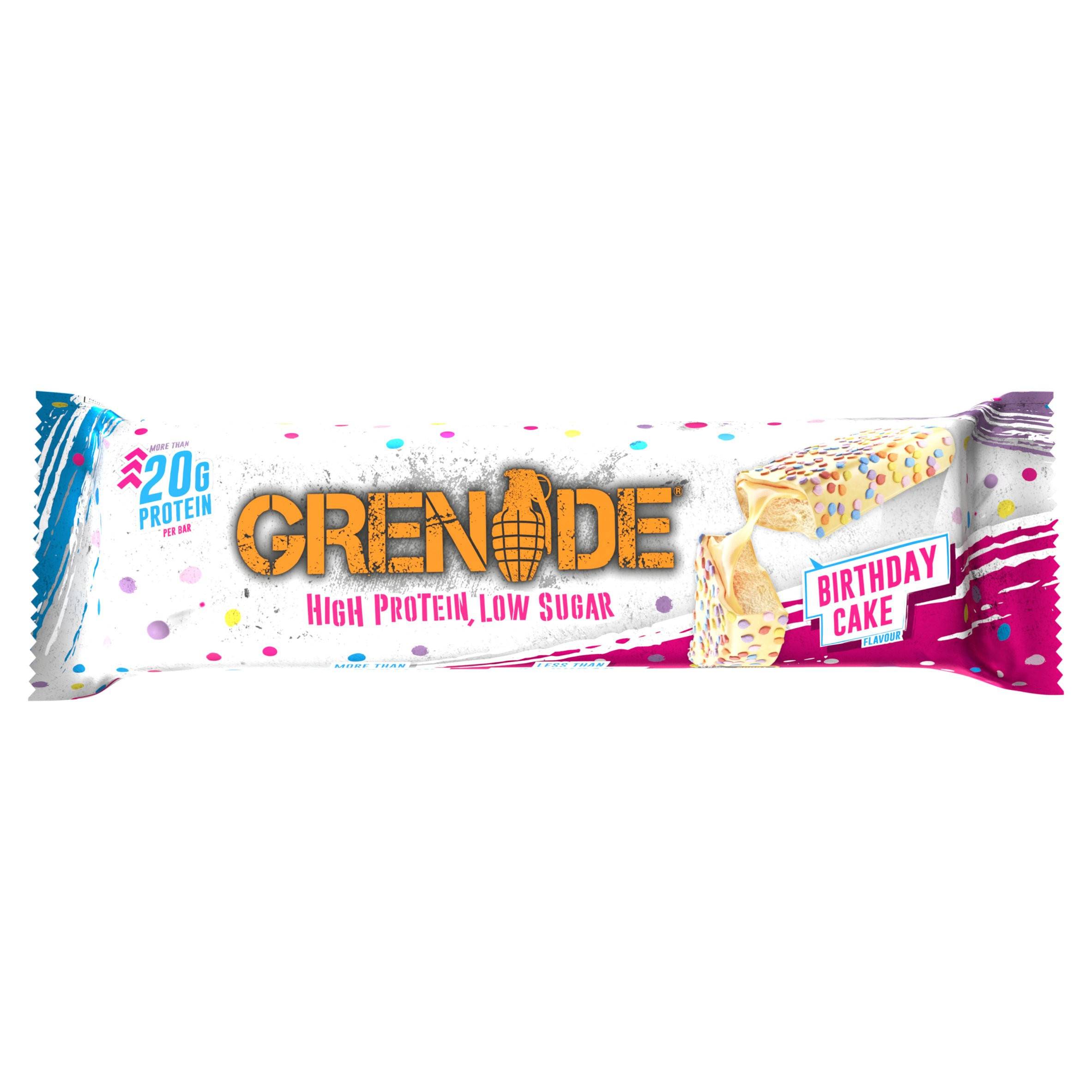 Grenade Birthday Cake Flavour 60g | Cereal Bars | Iceland Foods