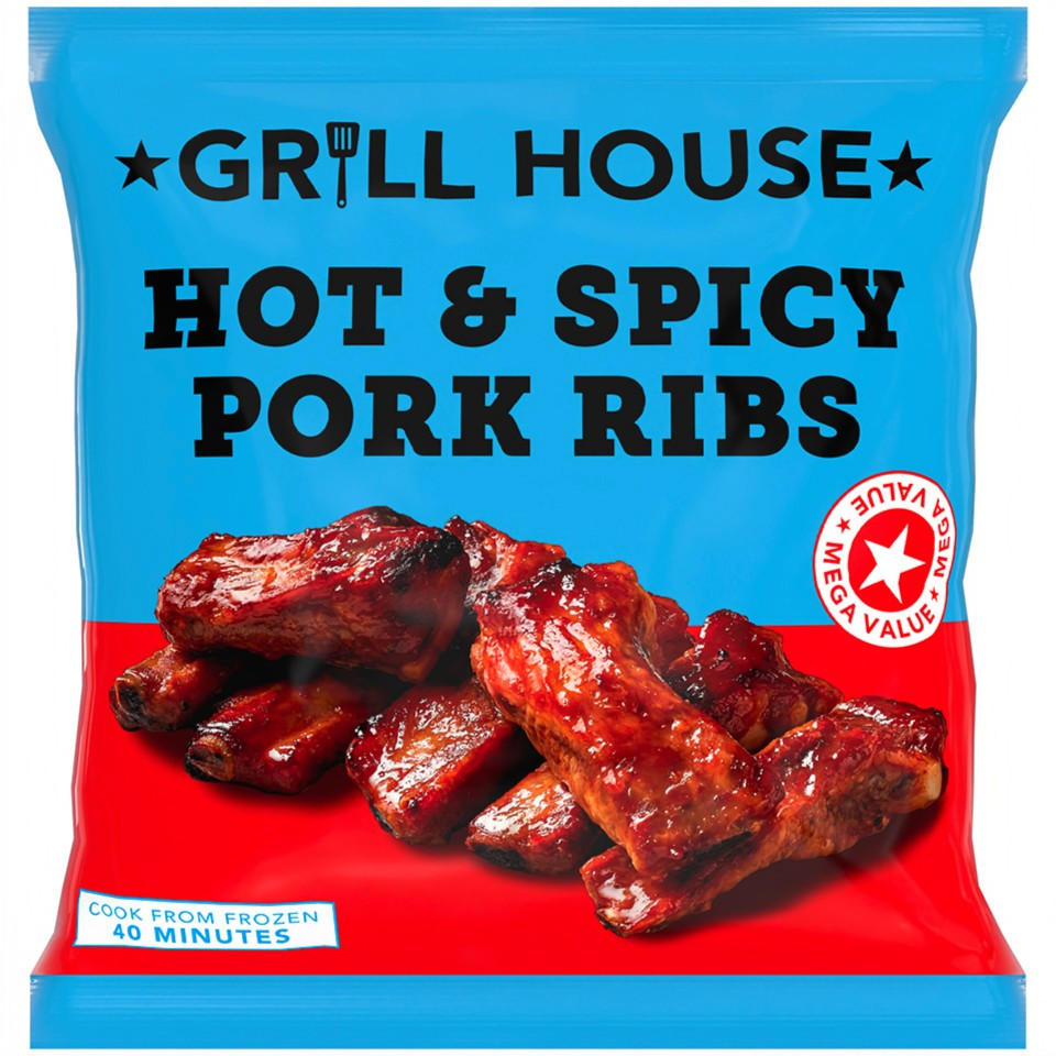 Grill House Hot & Spicy Pork Ribs 600g | Pork & Gammon | Iceland Foods